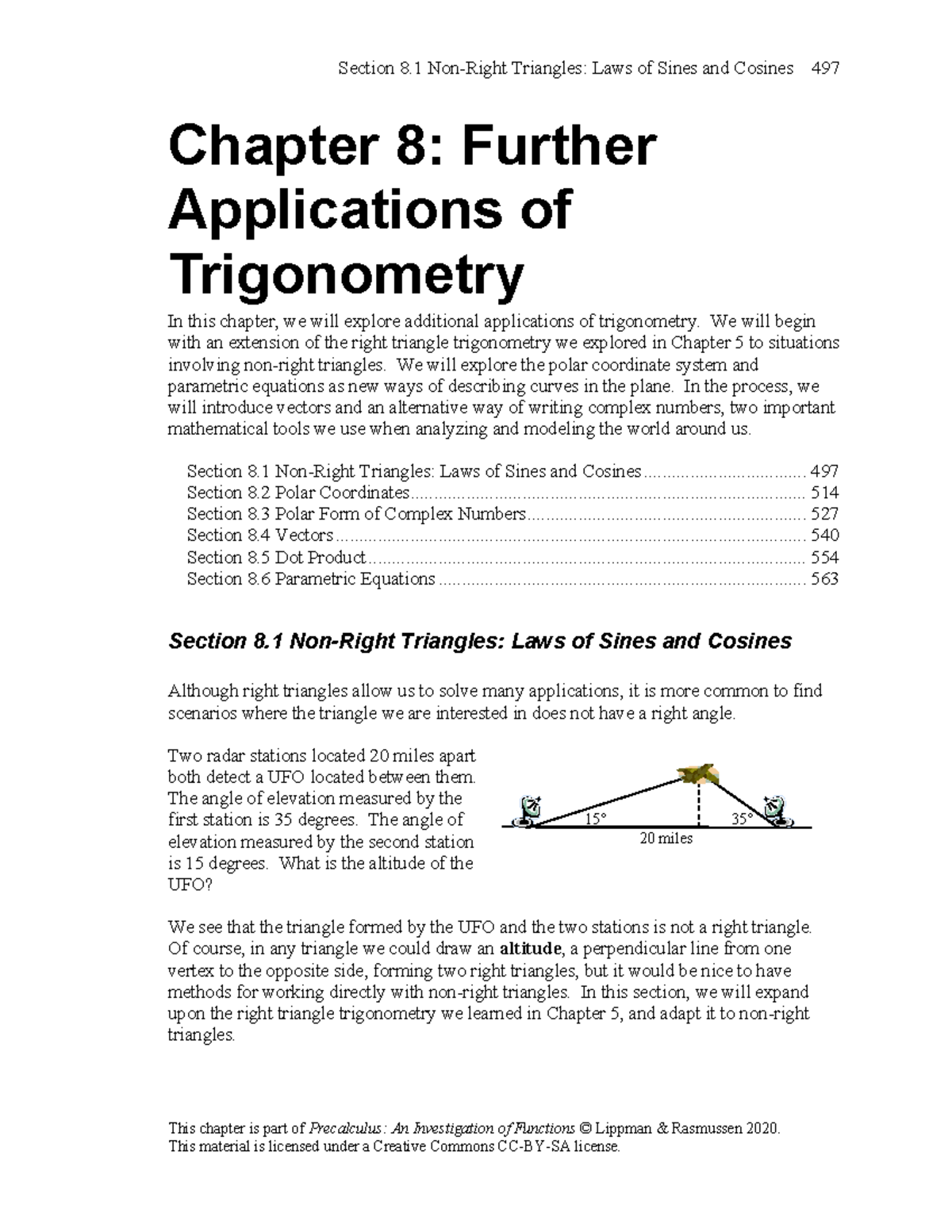 Chapter 8: Triangles - Laws of Sines and Cosines (Precalculus) - Studocu