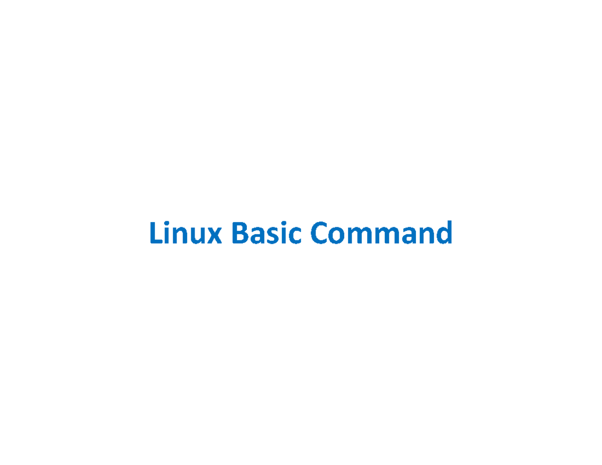 Linux Commands for File, Directory, and Network Management - Studocu
