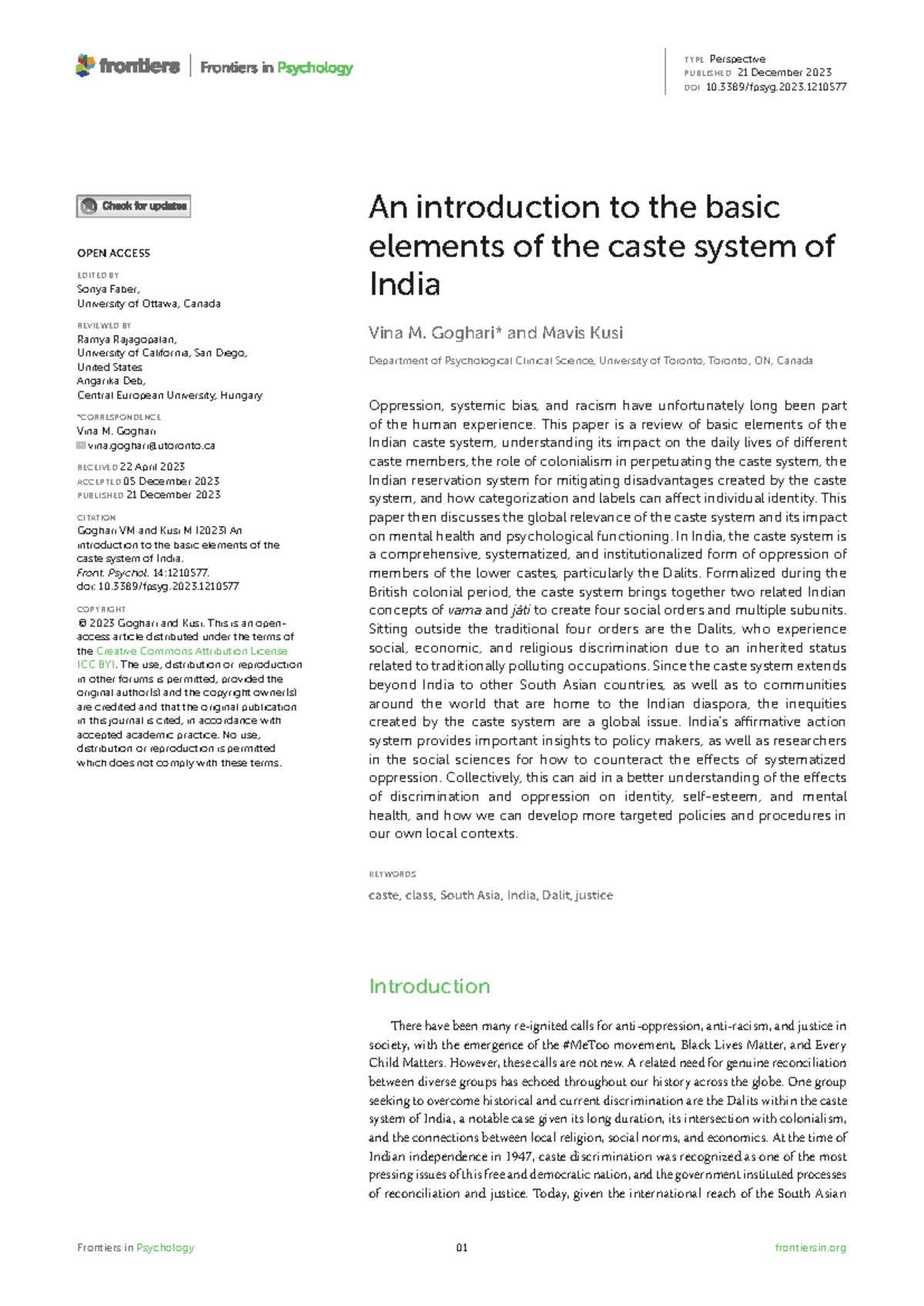 Caste System Overview: Key Elements and Global Implications - Studocu