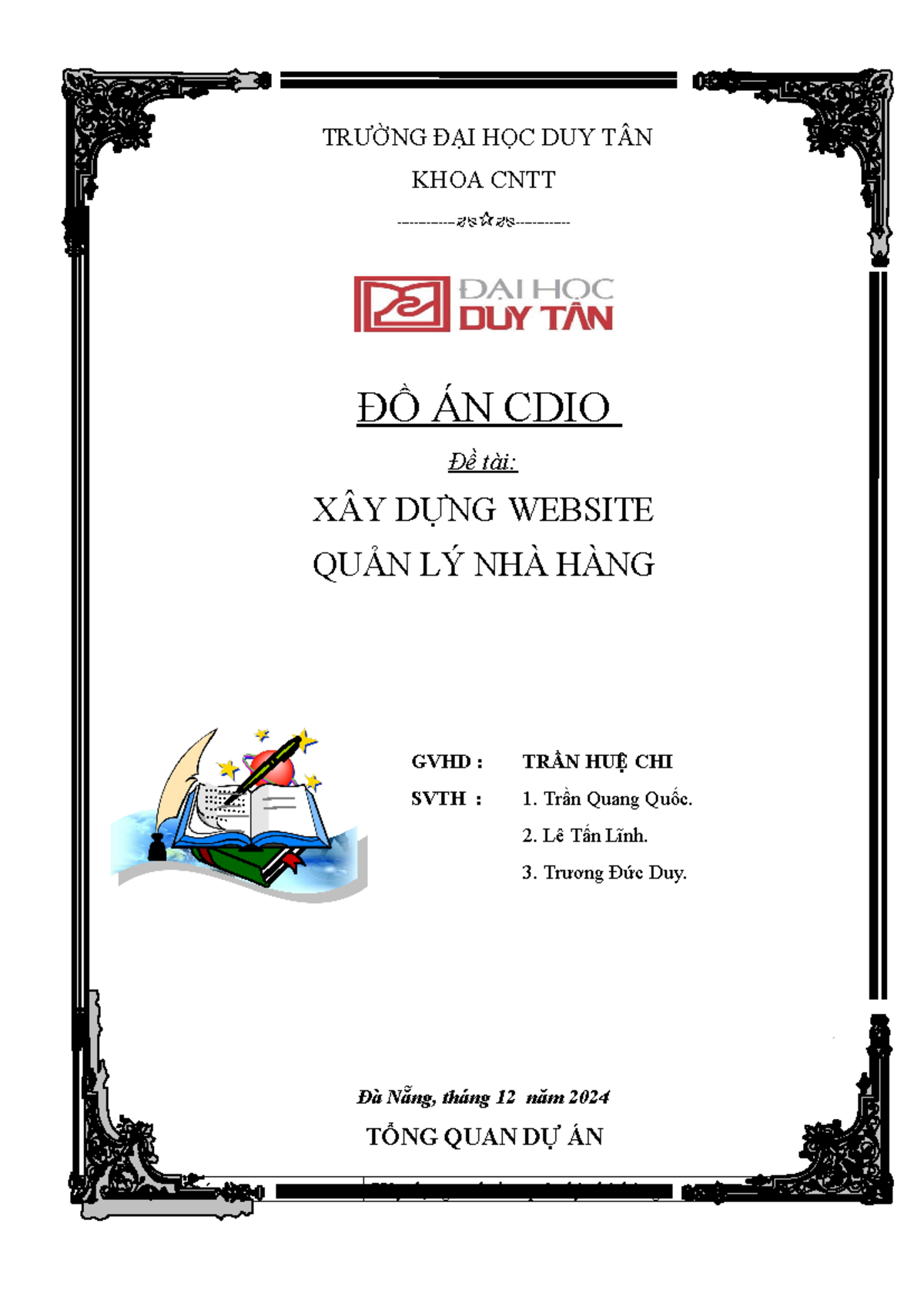 Do An Cdionhom 9 - Copy - khong - TRƯỜNG ĐẠI HỌC DUY TÂN KHOA CNTT ...