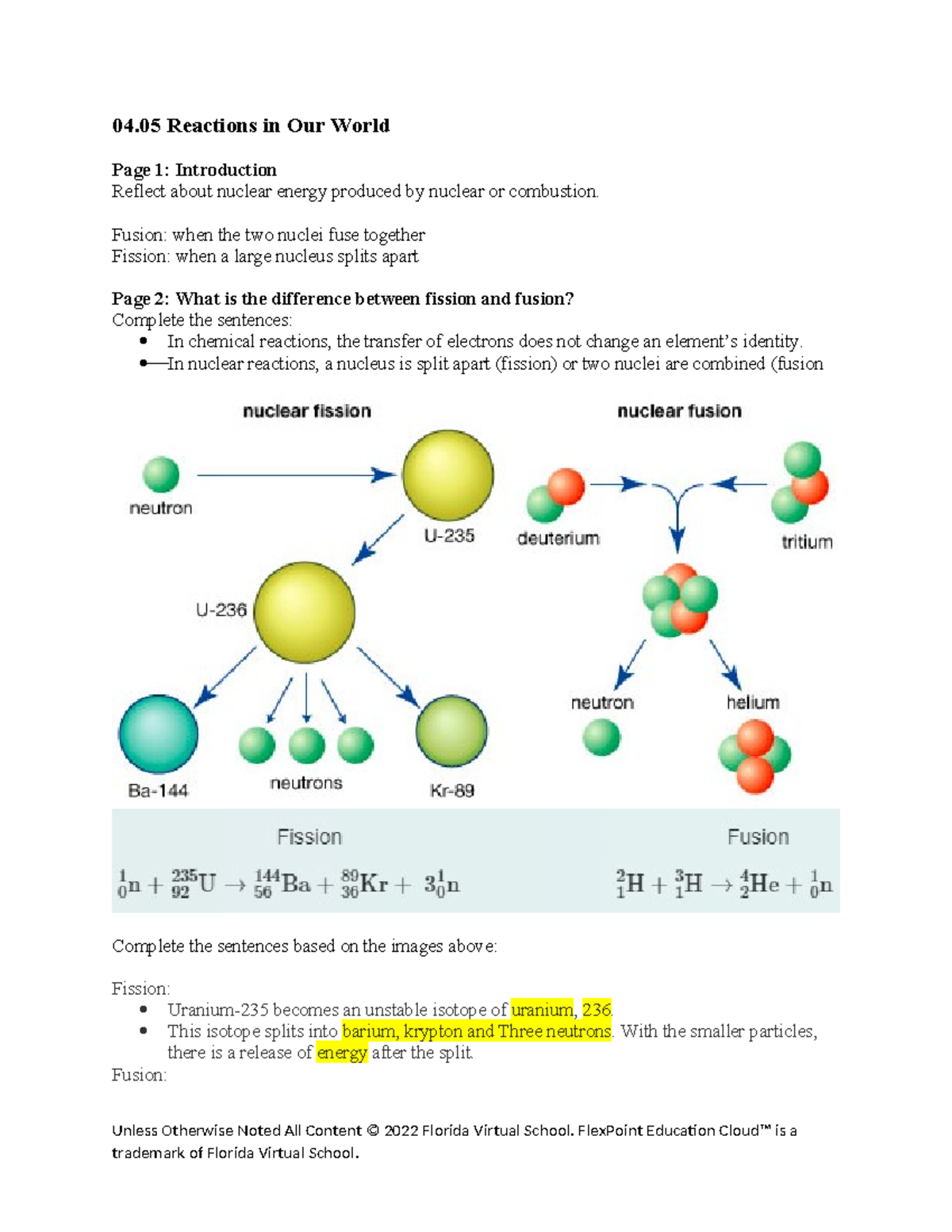 04.05 Nuclear Reactions: Fission vs Fusion Explained - Studocu