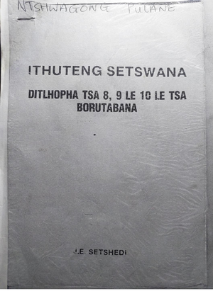 Setswana for beginners - DEPARTMENT OF AFRICAN LANGUAGES Setswana for ...