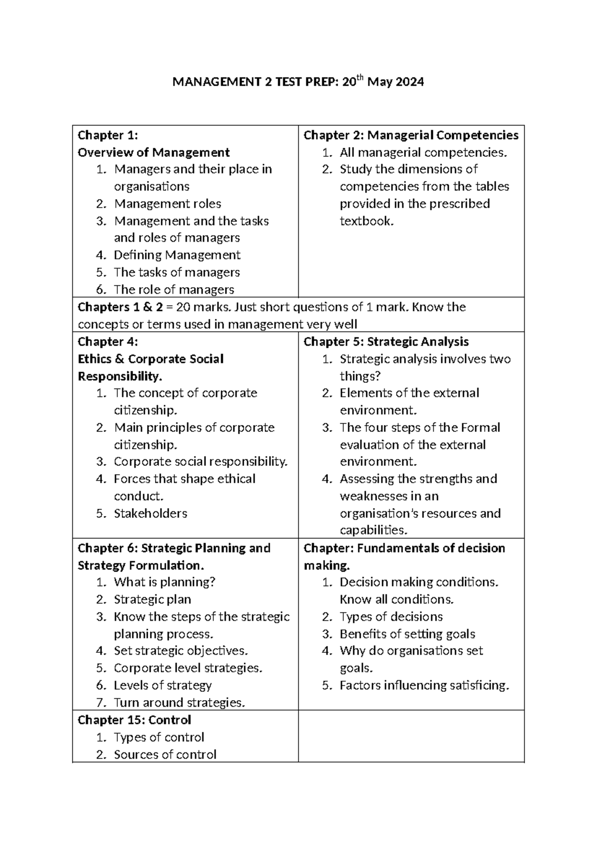 Management 2 Midterm Test Prep: Key Concepts Overview & Strategies ...