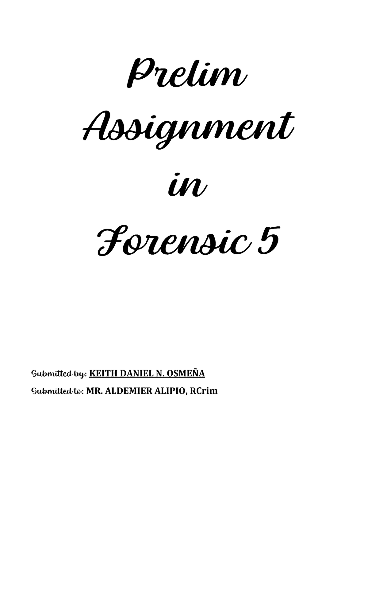 Forensic 5 - Assignment on Deception Detection Methods - Studocu