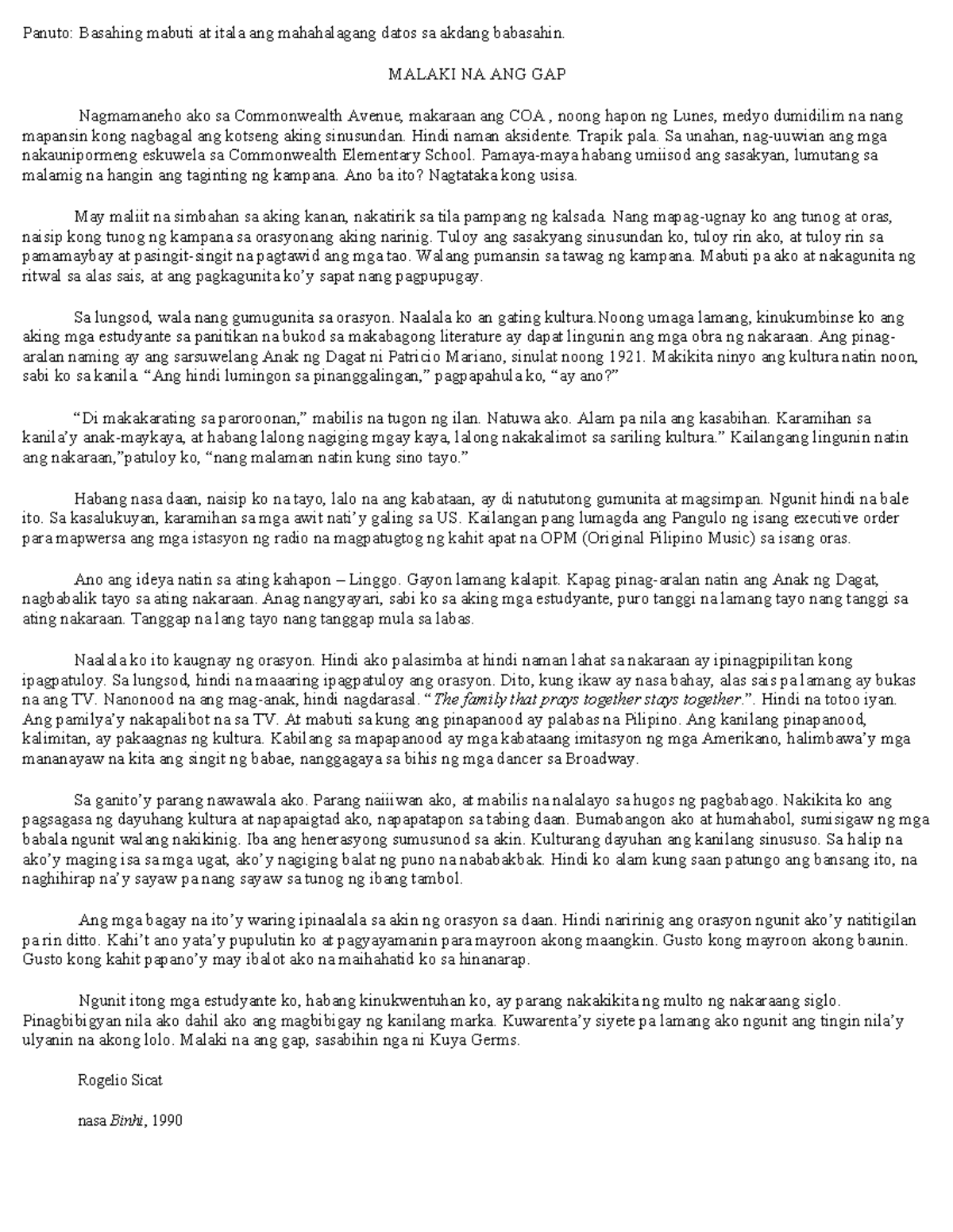 Pagbabalangkas at Pangangatwiran: Gabay sa Pagsusulat at Pagsusuri ...