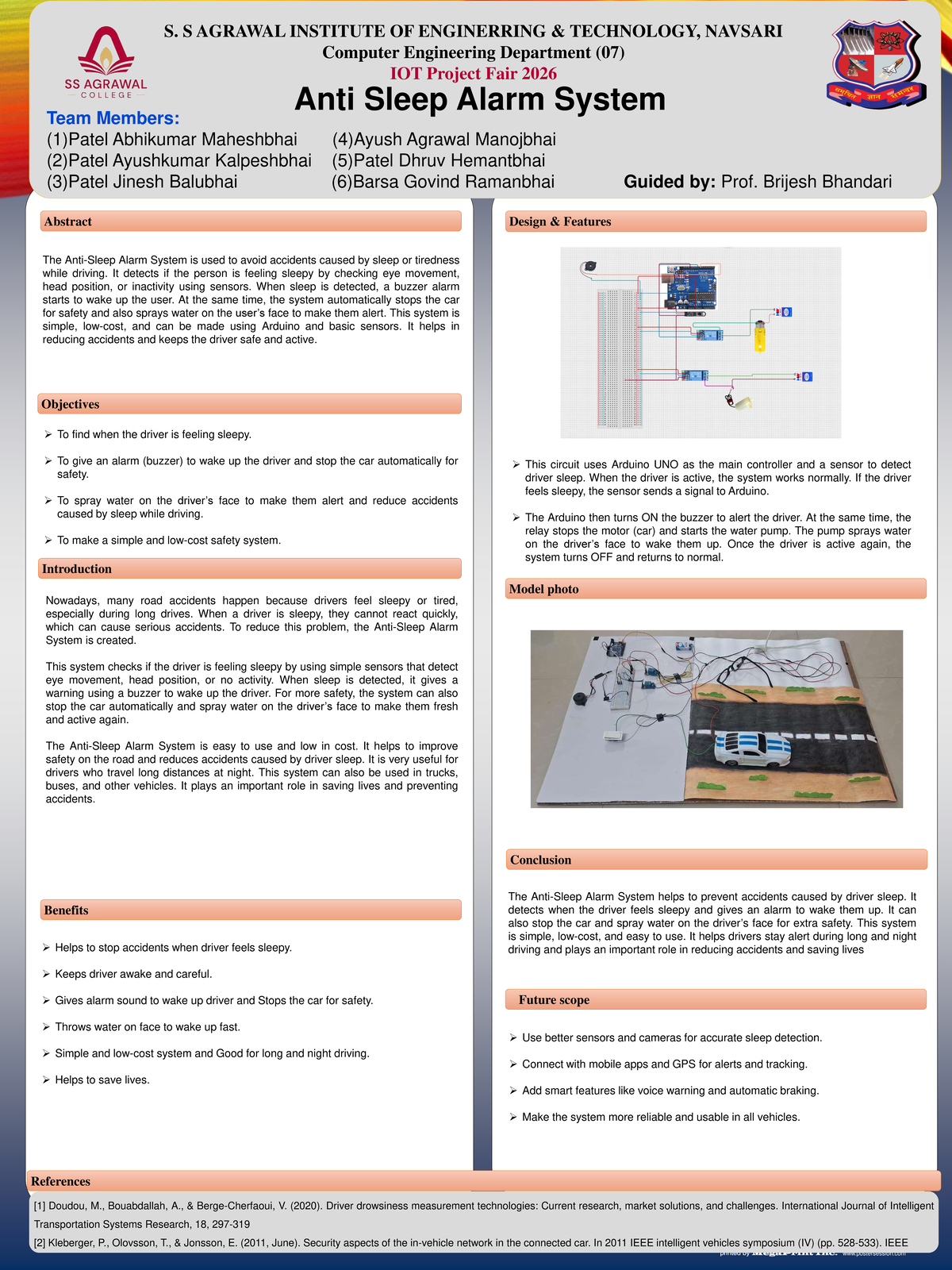 IOT Project Fair 2026: Anti Sleep Alarm System (IOT-1) - Studocu