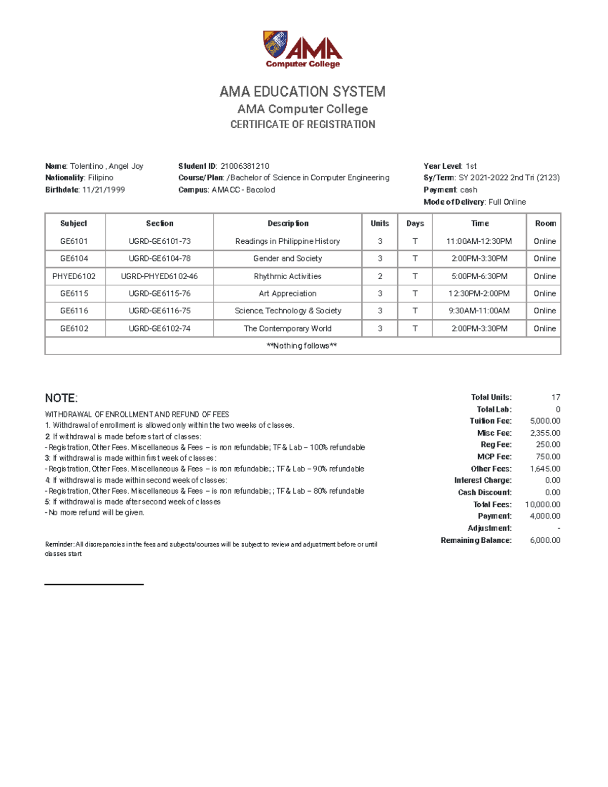 Student Assesment - Just study - AMA EDUCATION SYSTEM AMA Computer ...