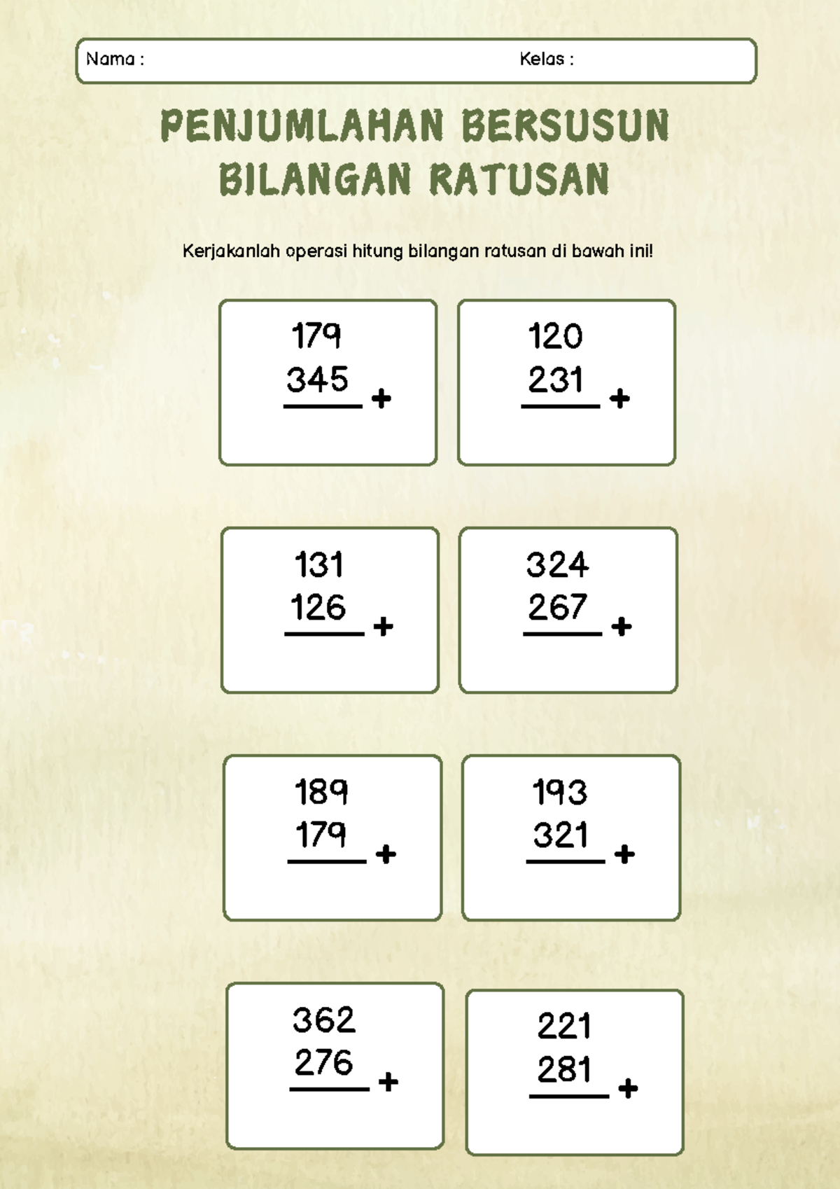 LKPD BAB 4 Penjumalahan Bersusun Bilangan Ratusan - Pendidikan ...