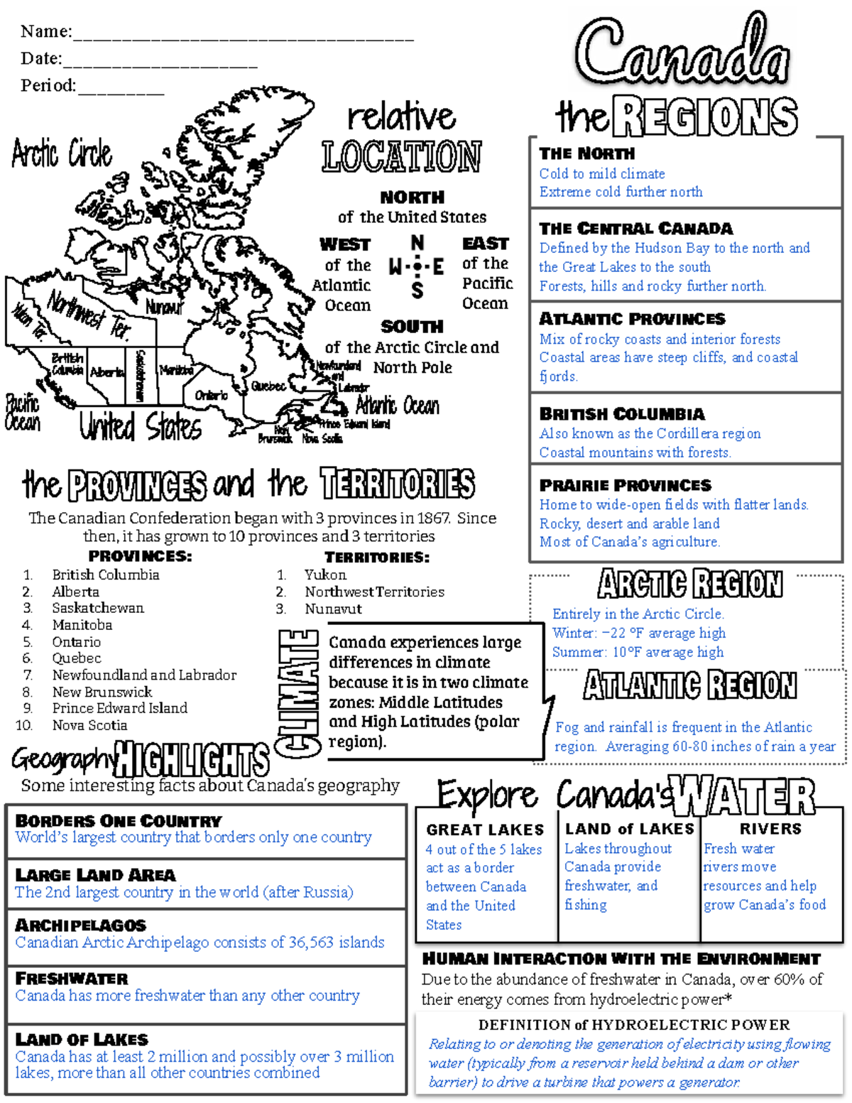Canada: Geography, Culture, Economy & Governance Overview (Course Code ...