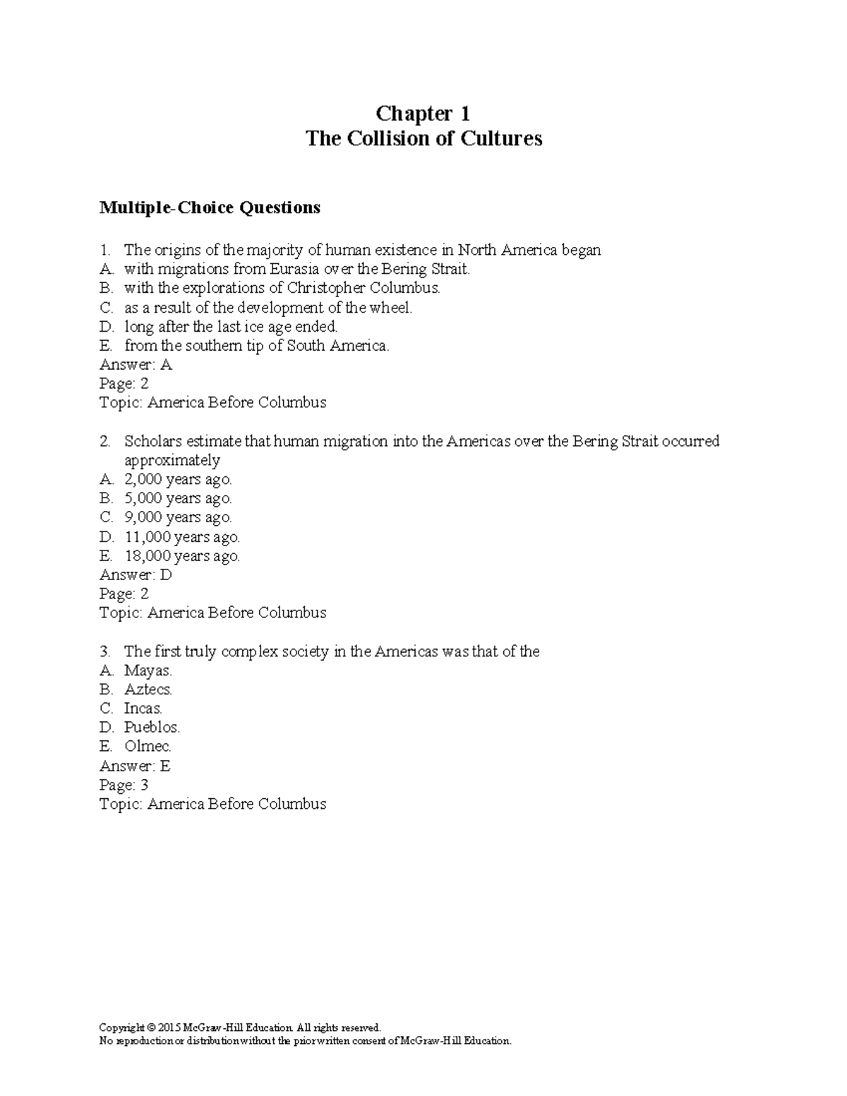 Brinkley 15 TB Chapter 1: The Collision of Cultures Q&A - Studocu