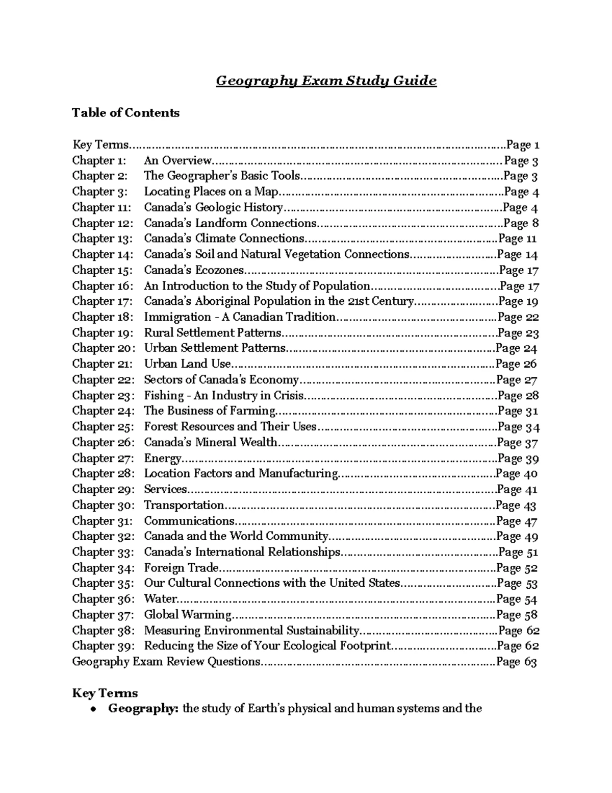 Grade 9 Geography Notes Term 3 Week 3 - Grade 9 Geography Notes ...