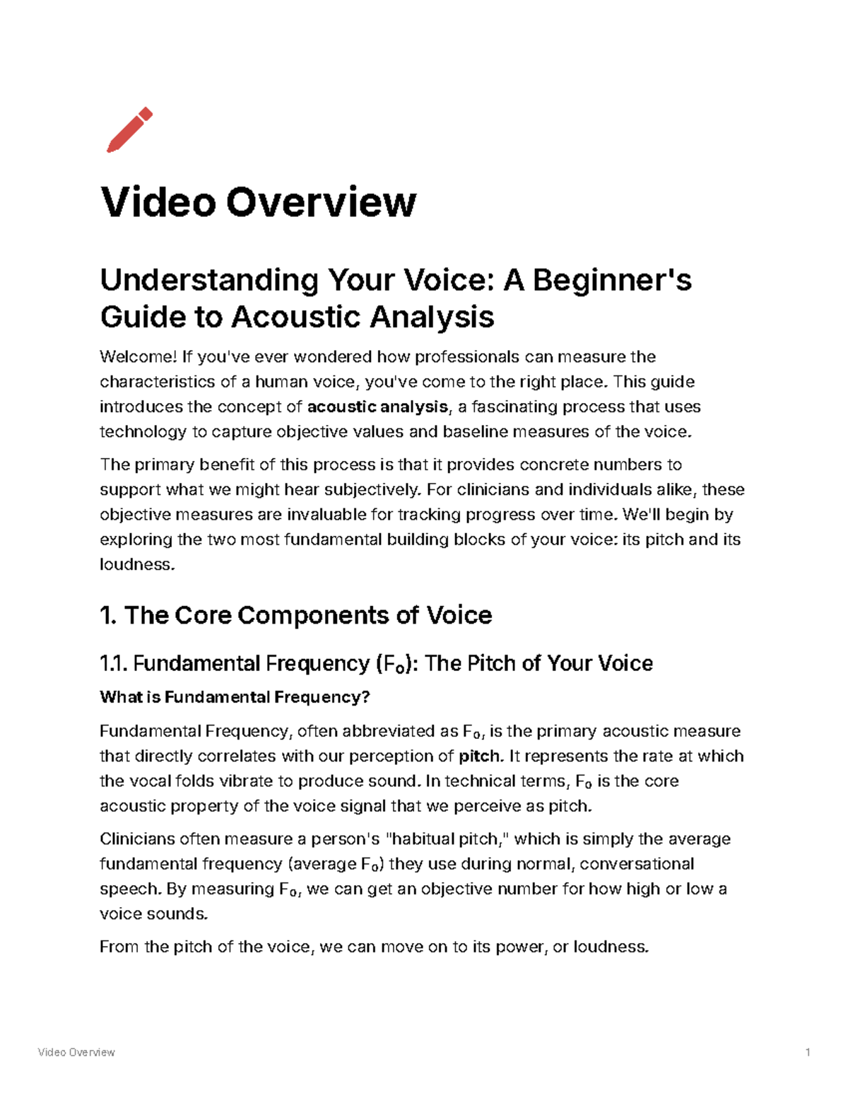 Acoustic Analysis Fundamentals: Understanding Voice Metrics (Course ...