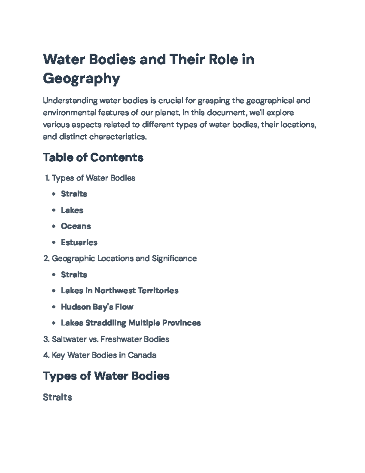 Understanding the Role of Water Bodies in Geography: A Study Guide ...