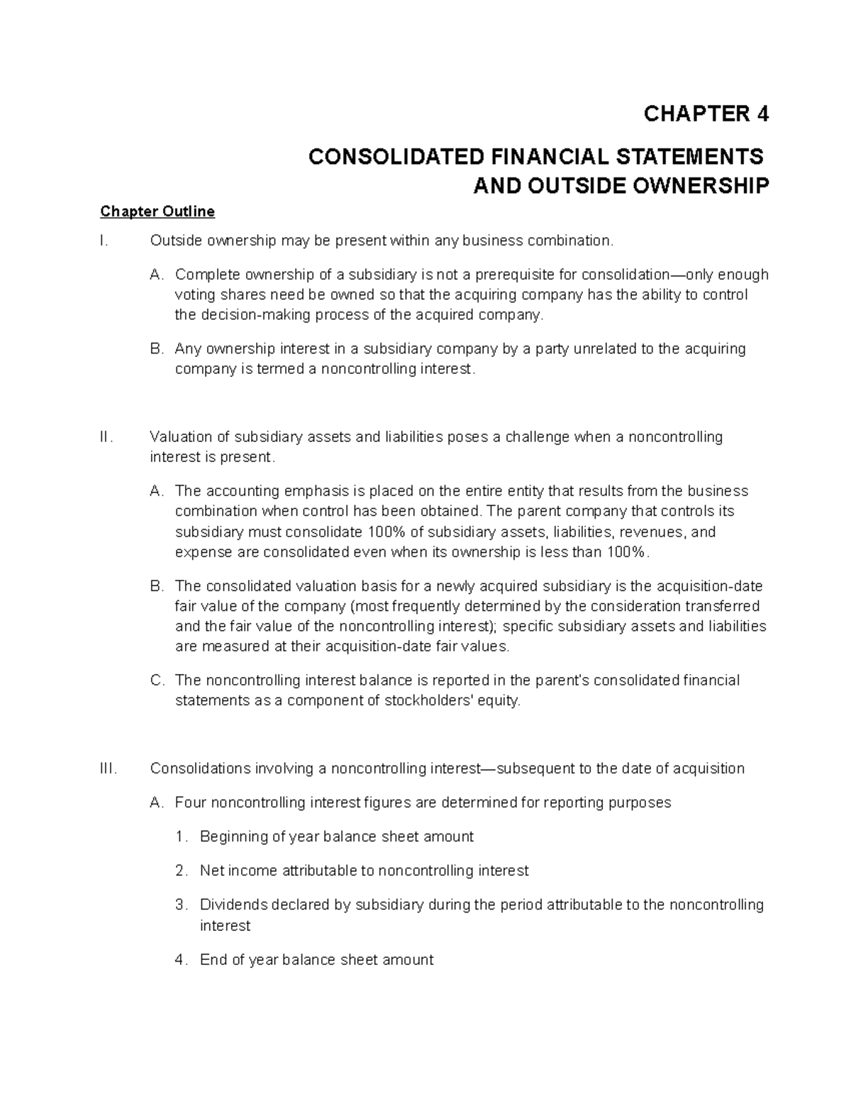 Advanced Accounting Chapter 4: Consolidated Financial Statements ...