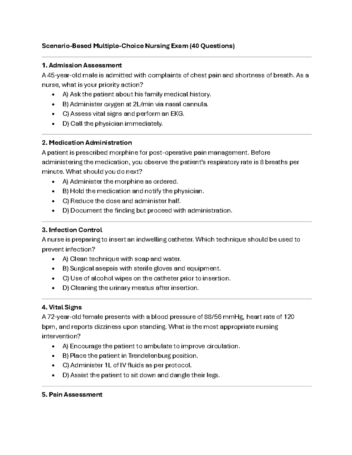 Foundations NSG 101 Final Exam: Scenario-Based MCQ Review - Studocu