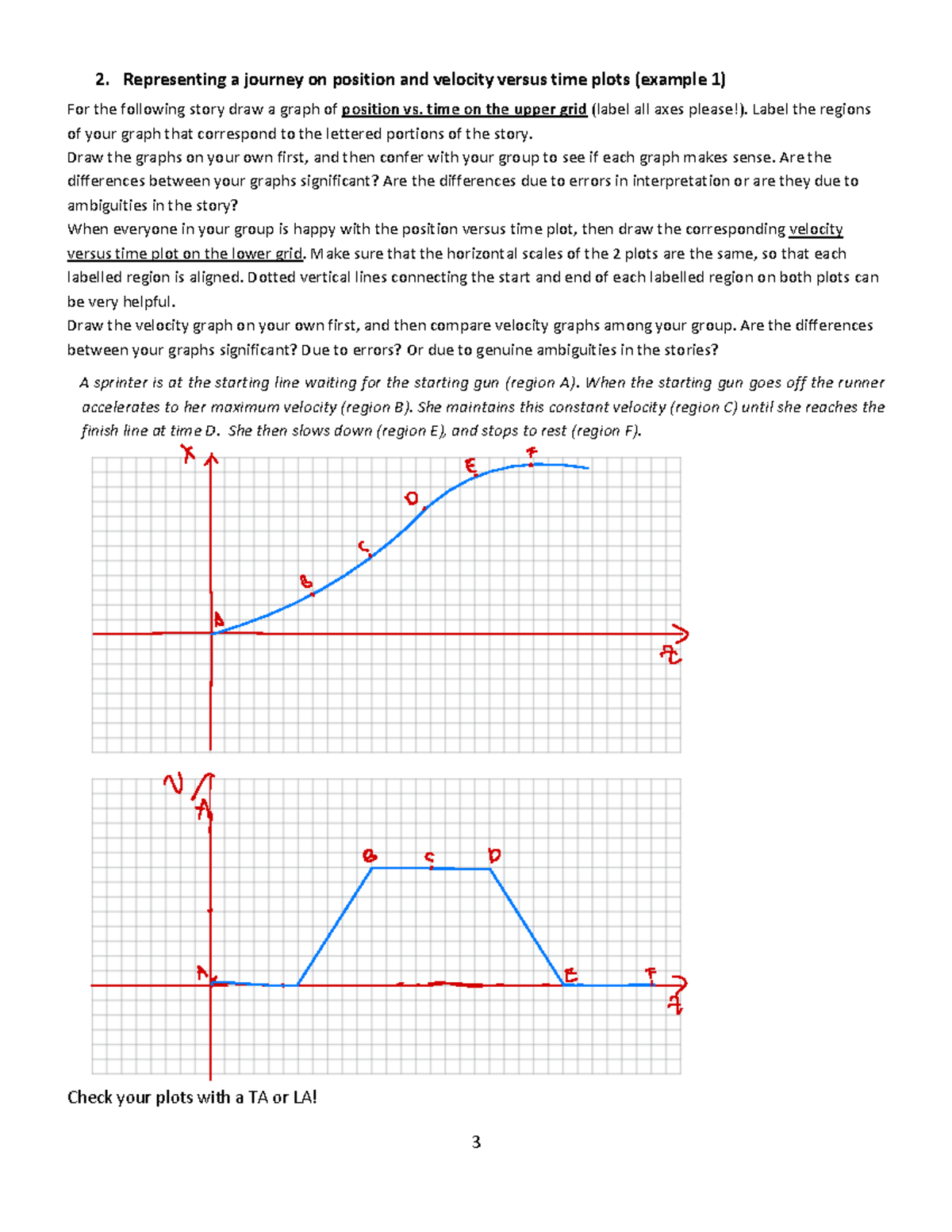 Physic Lab 1 - Position and Velocity Graph Analysis - Studocu