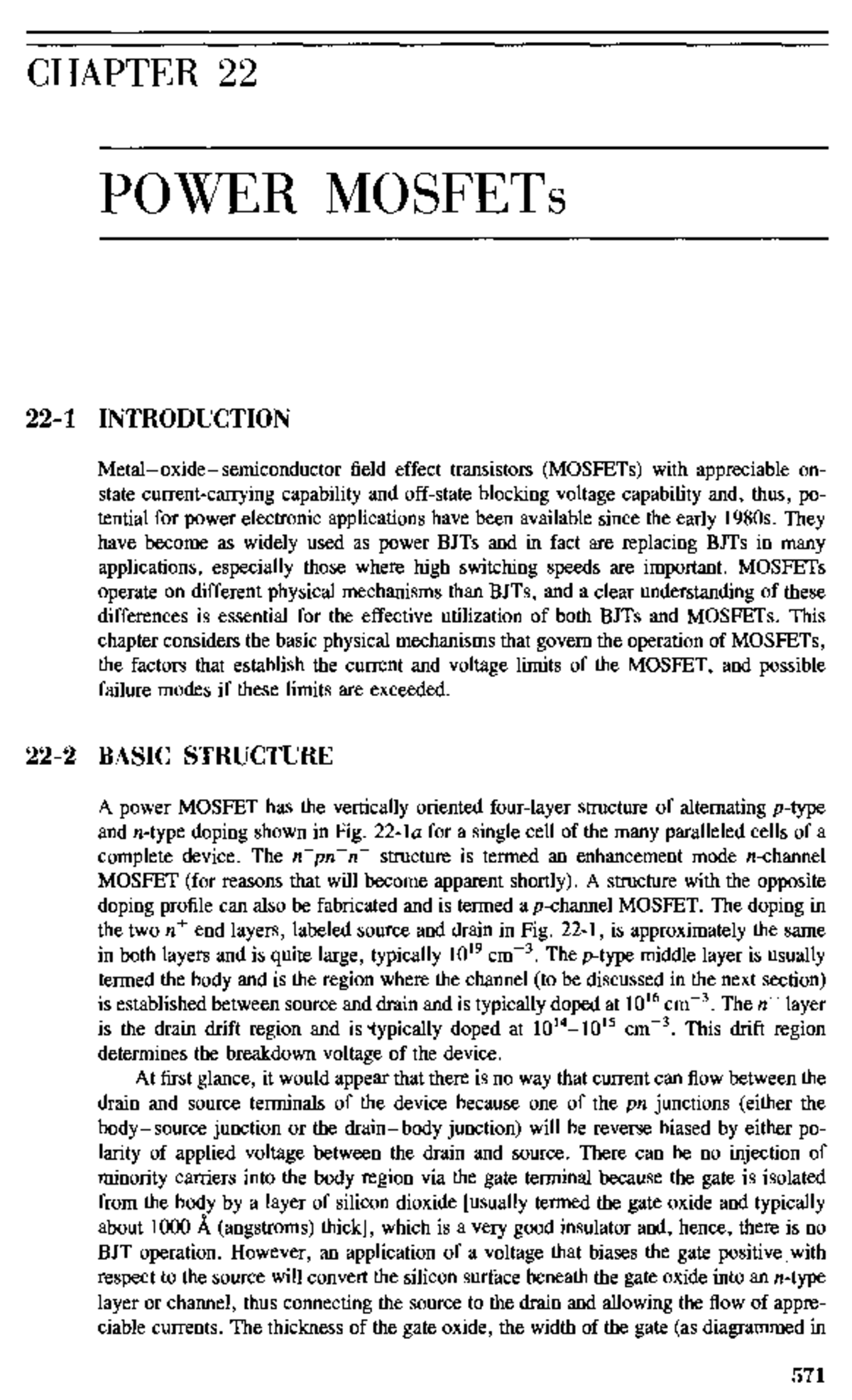 Unit 1-003: Chapter 22 - Power MOSFETs Overview and Characteristics ...