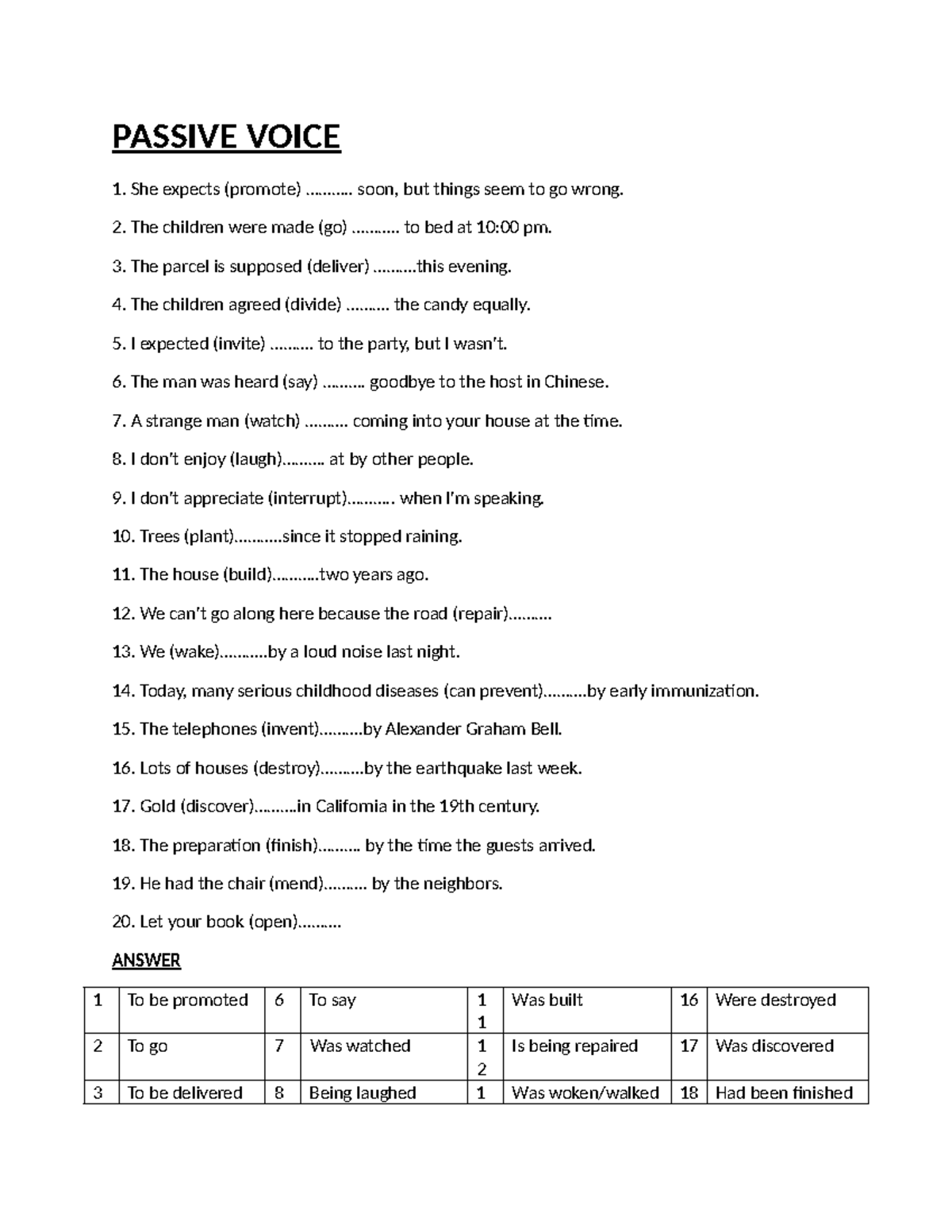 Passive Voice and Sentence Patterns: Extended Study Notes (ENG101 ...