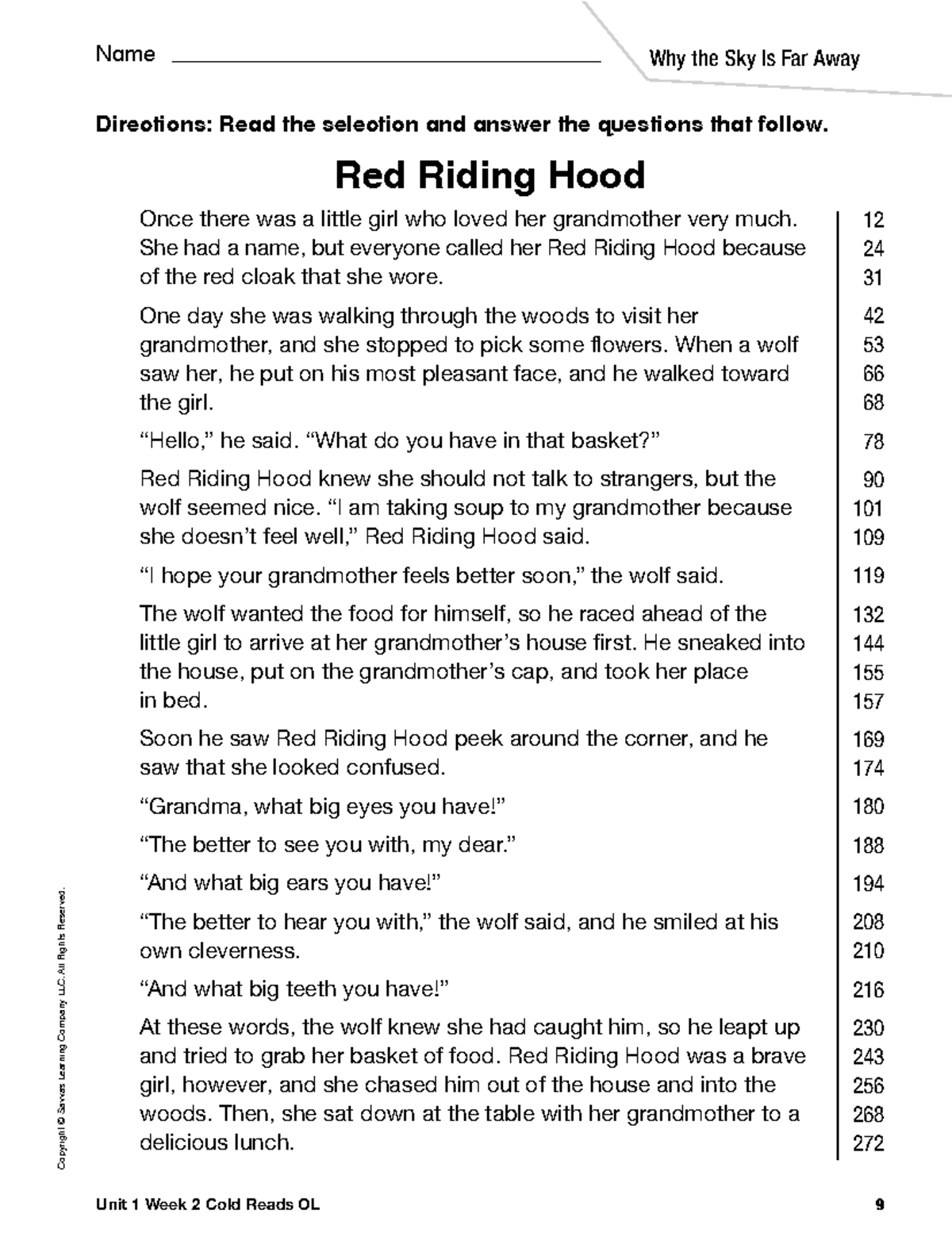 M V20 NA G3 U1 W2 Cold Reads: Red Riding Hood Analysis - Studocu