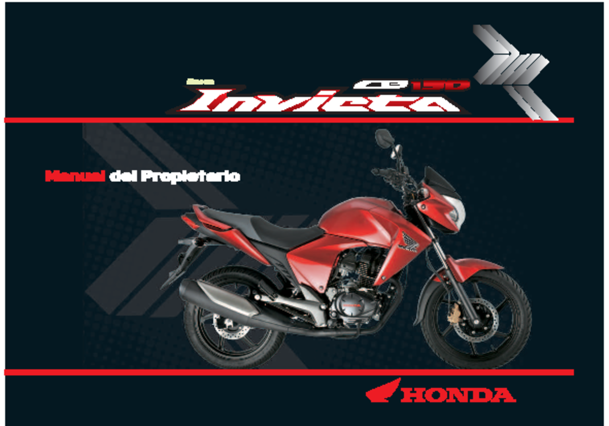 Manual del Propietario Honda CB 150 Invicta - 2010 - Studocu