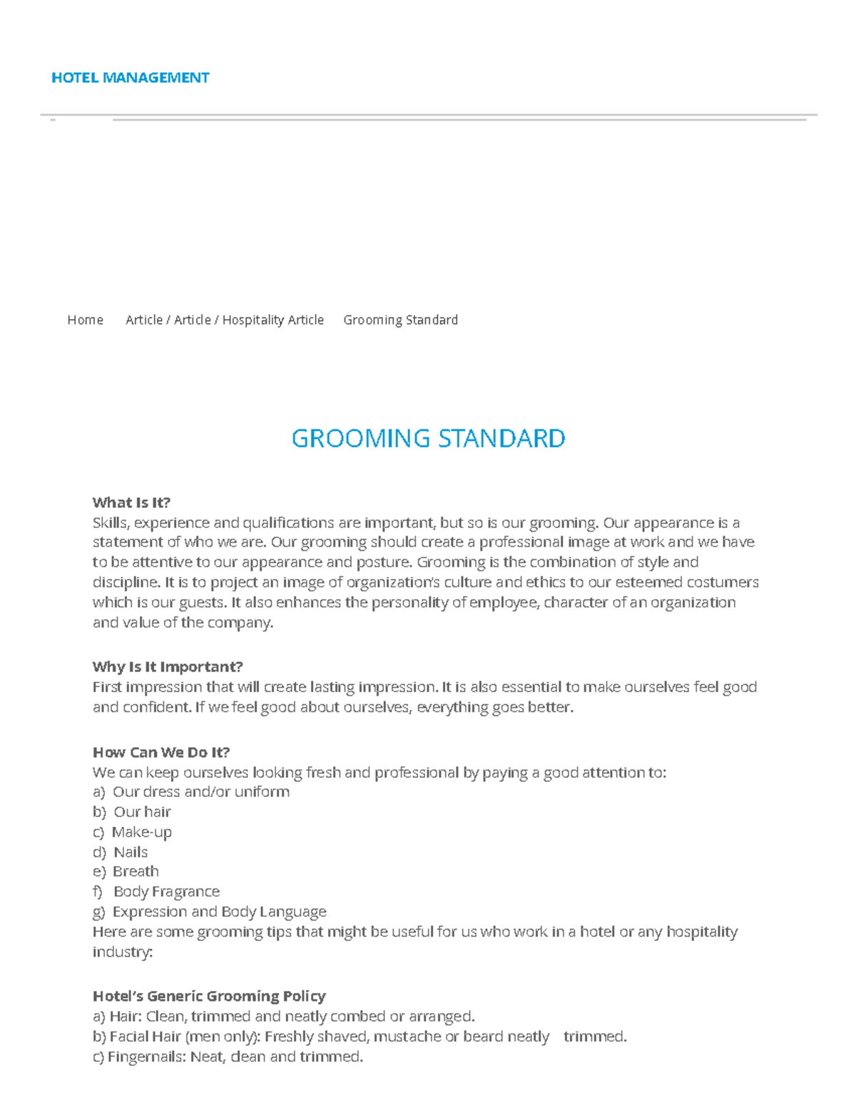 Grooming Standard - BINA NUSANTARA BINUS UNIVERSITY Home Article ...