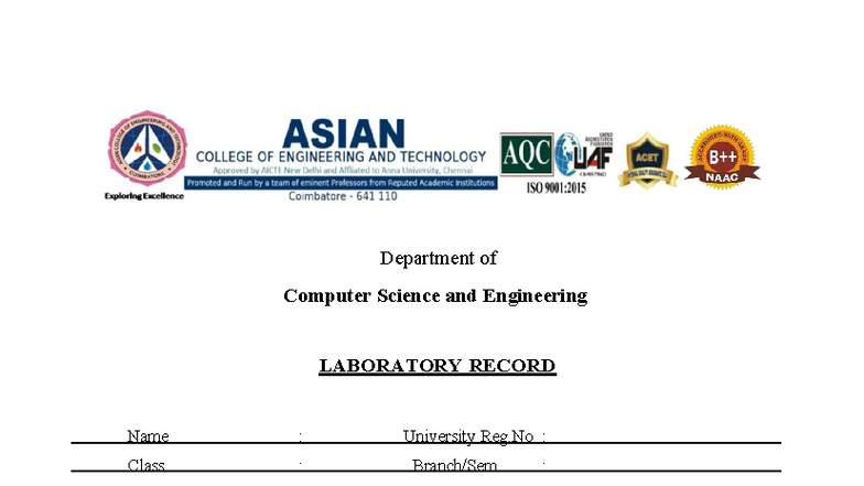 C Lab Manual - Final Exam CSE: Practical Experiments and Solutions ...