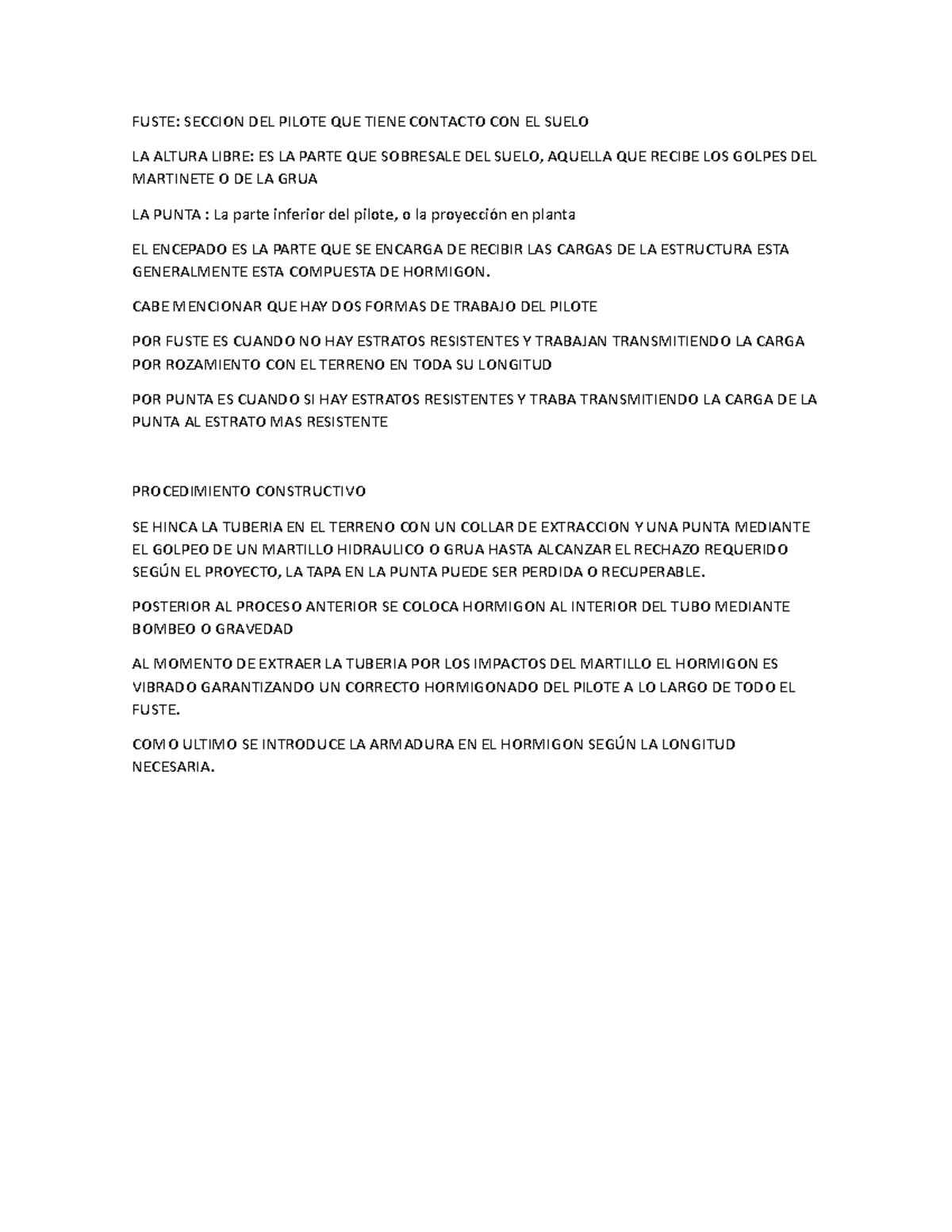 Fuste - APUNTES - FUSTE: SECCION DEL PILOTE QUE TIENE CONTACTO CON EL ...