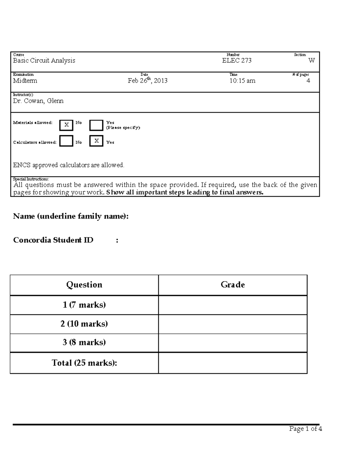 ELEC 273 Midterm Exam Solutions Winter 2013 - Basic Circuit Analysis ...