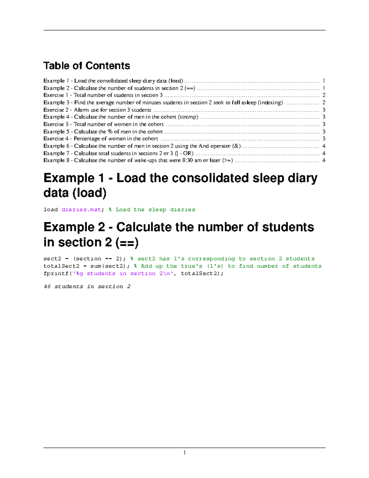 Vector Logic: Consolidated Sleep Diary Data Analysis (Course Code ...