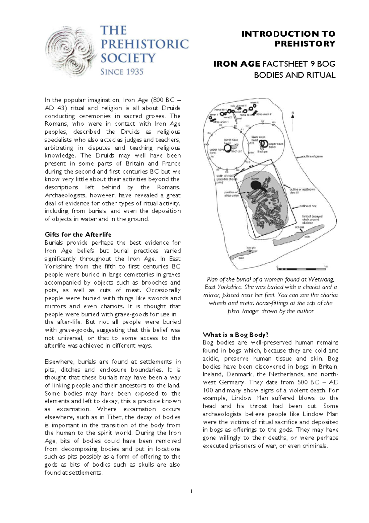 Bog Bodies and Iron Age Rituals: An Overview (Course Code: IRN 101 ...