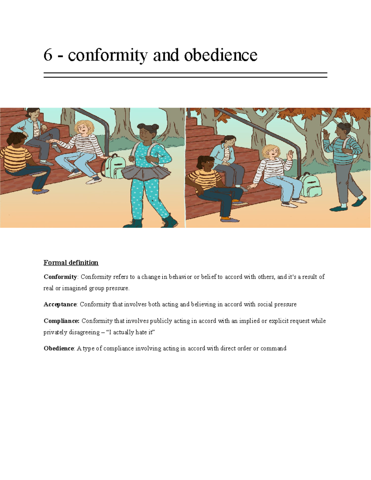 6 - Conformity and Obedience: Definitions and Real-Life Examples - Studocu