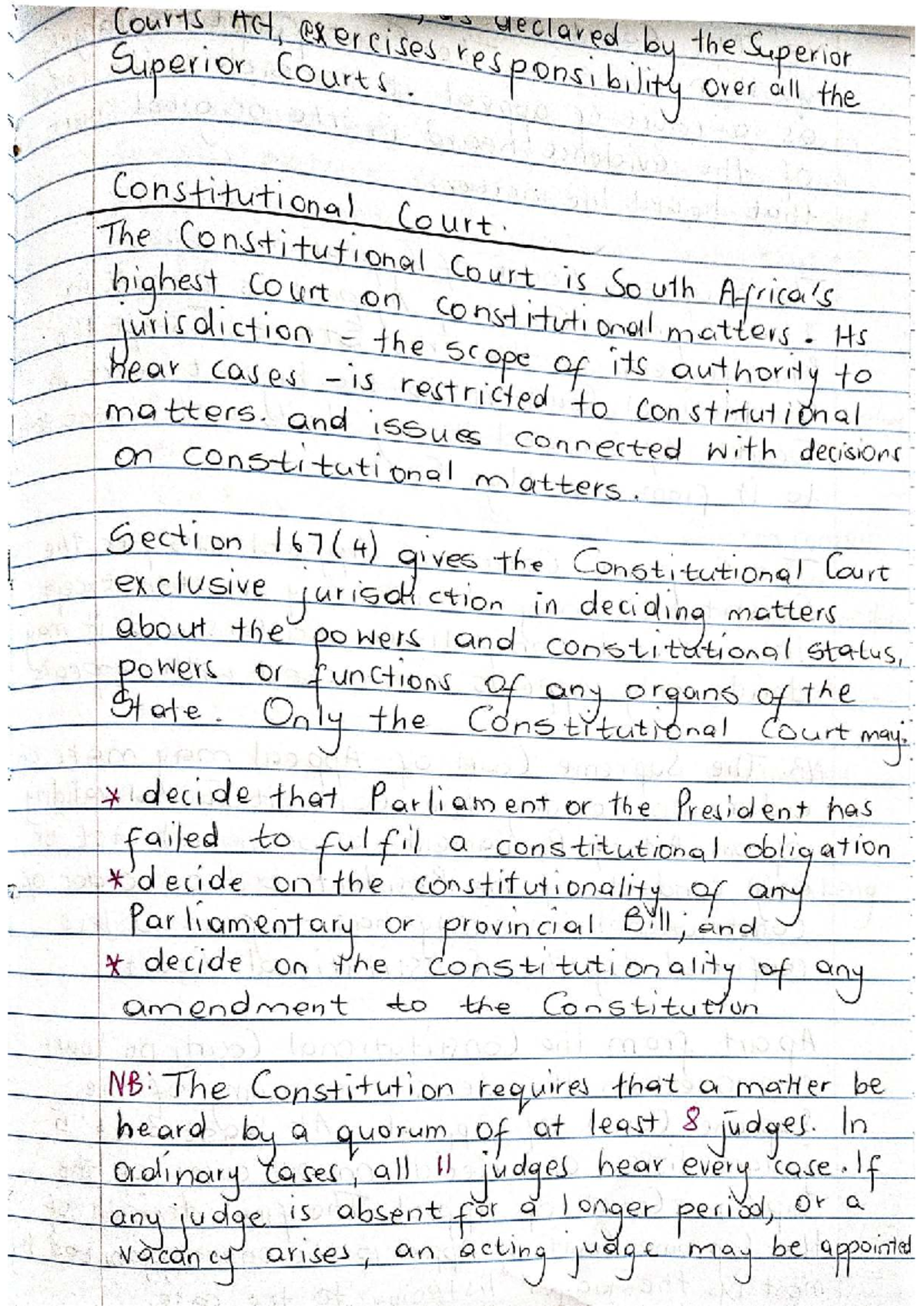 SA Court Structure: Overview of the Superior Courts Act - Studocu