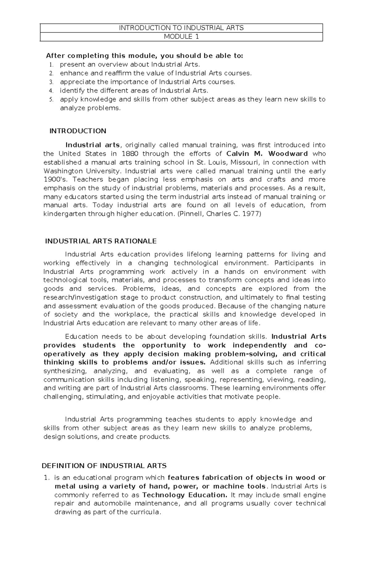 Introduction to Industrial Arts: A Comprehensive Overview and Guide ...