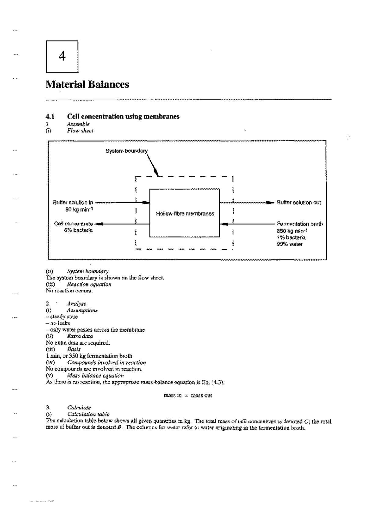 Bioprocess Engineering Principles Solutions Material balances - 4 ...