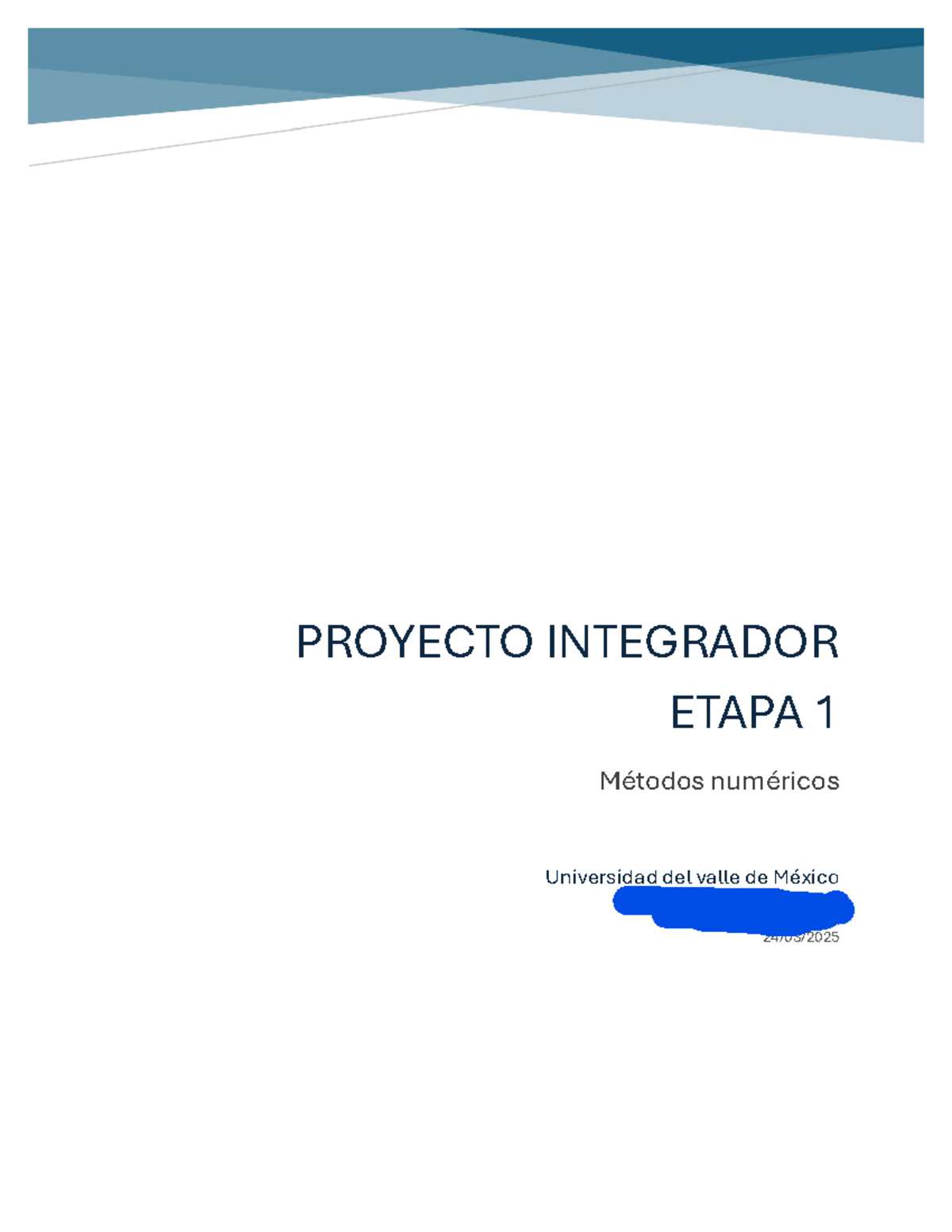 Proyecto Integrador Etapa 1: Métodos Numéricos en Ingeniería - Studocu