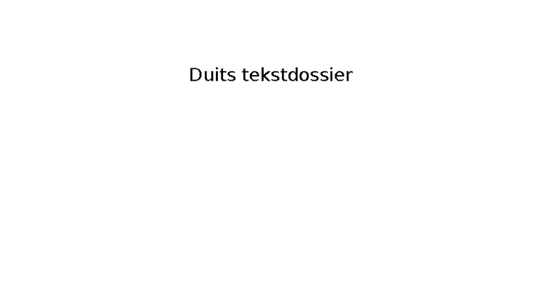 Duits tekstdossier - verslag - Duits tekstdossier Naam: Kaylee Geerts ...