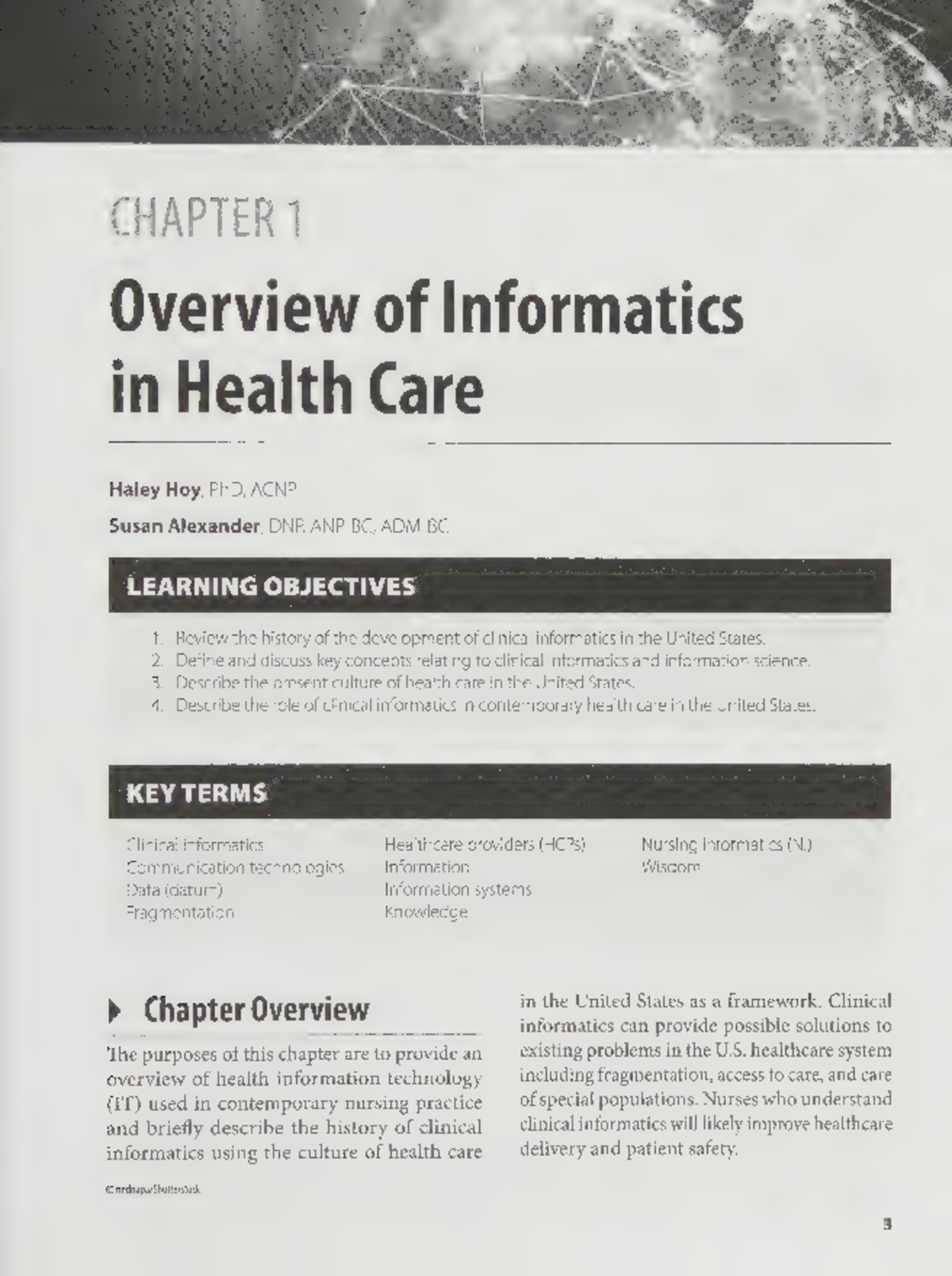 CH 1-2 Overview of Clinical Informatics in Health Care - Studocu