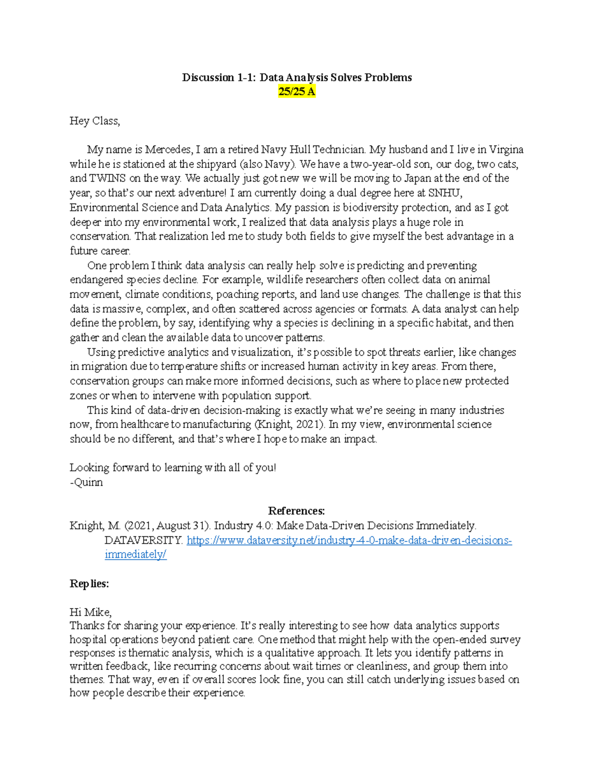 1-1 Discussion: The Role of Data Analysis in Environmental Science ...