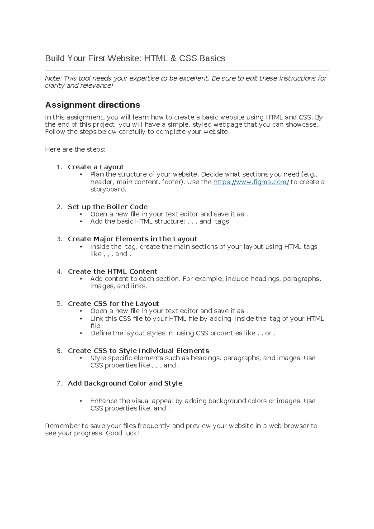 HTML & CSS Basics: Build Your First Website Guide - Studocu