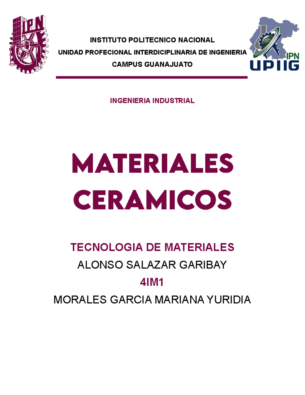 Materiales Cerámicos - Actividad 4IM1: Aisladores y Ladrillos - Studocu