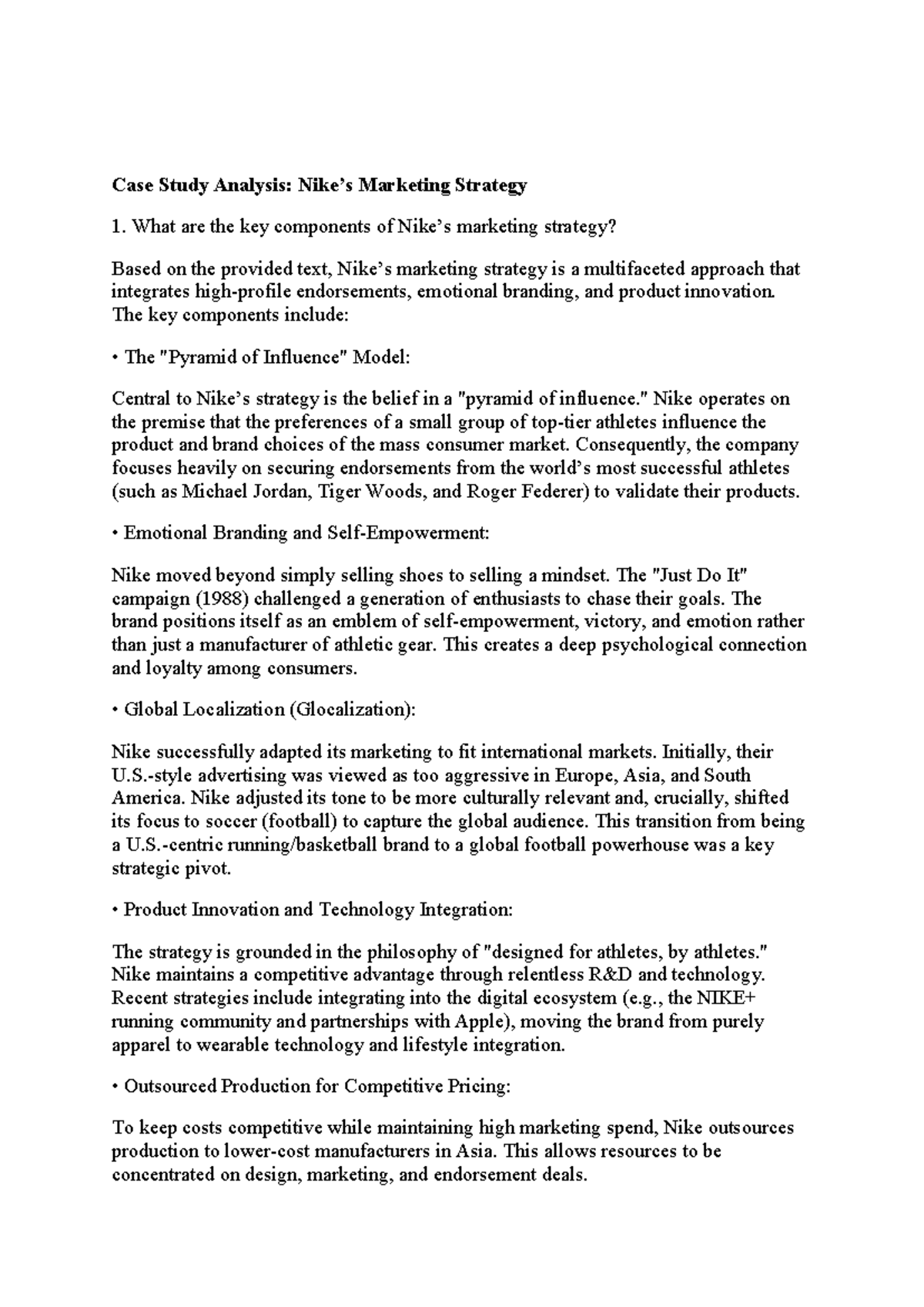 Case Study Analysis: Marketing Strategy QTM - Studocu