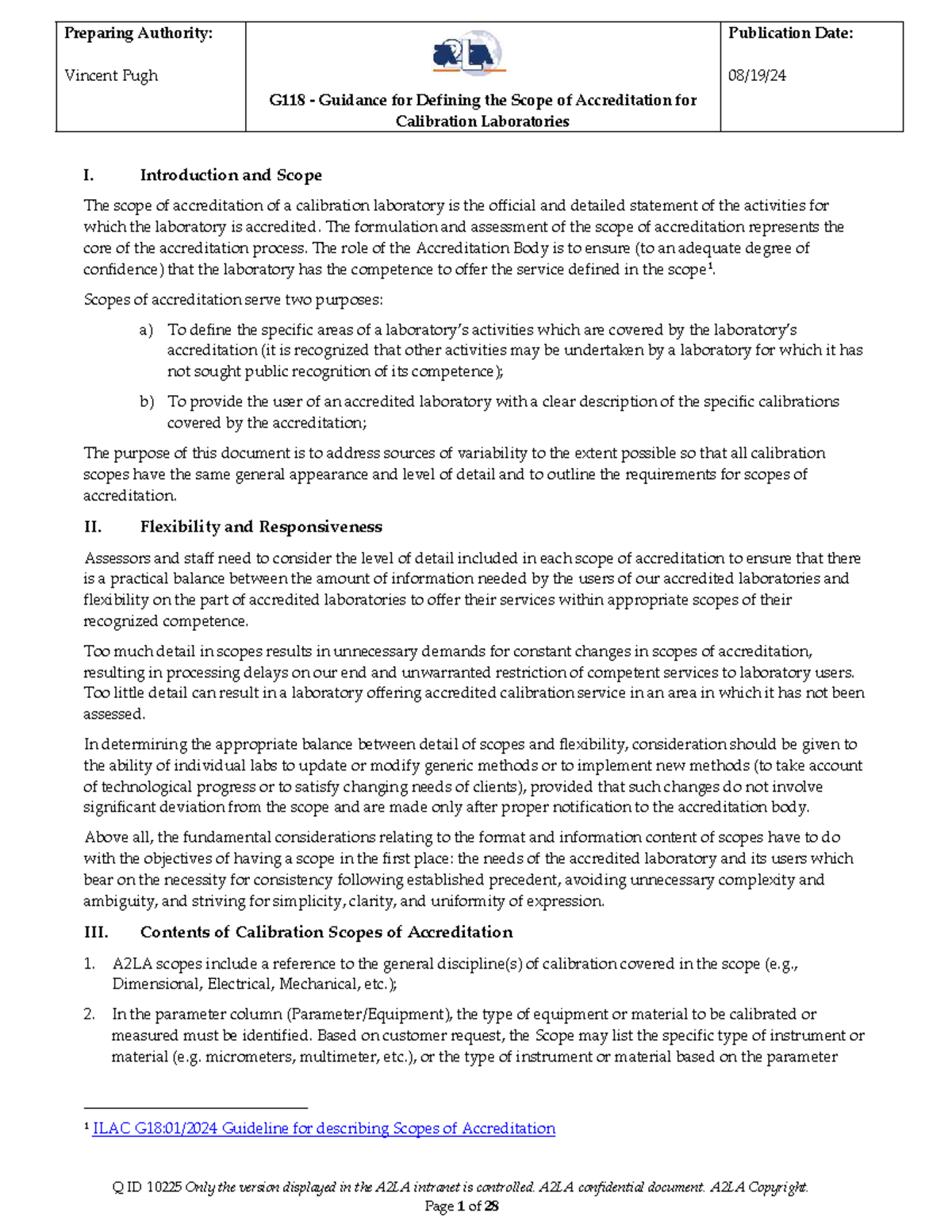 G118 Guidance on Accreditation Scope for Calibration Labs - Studocu