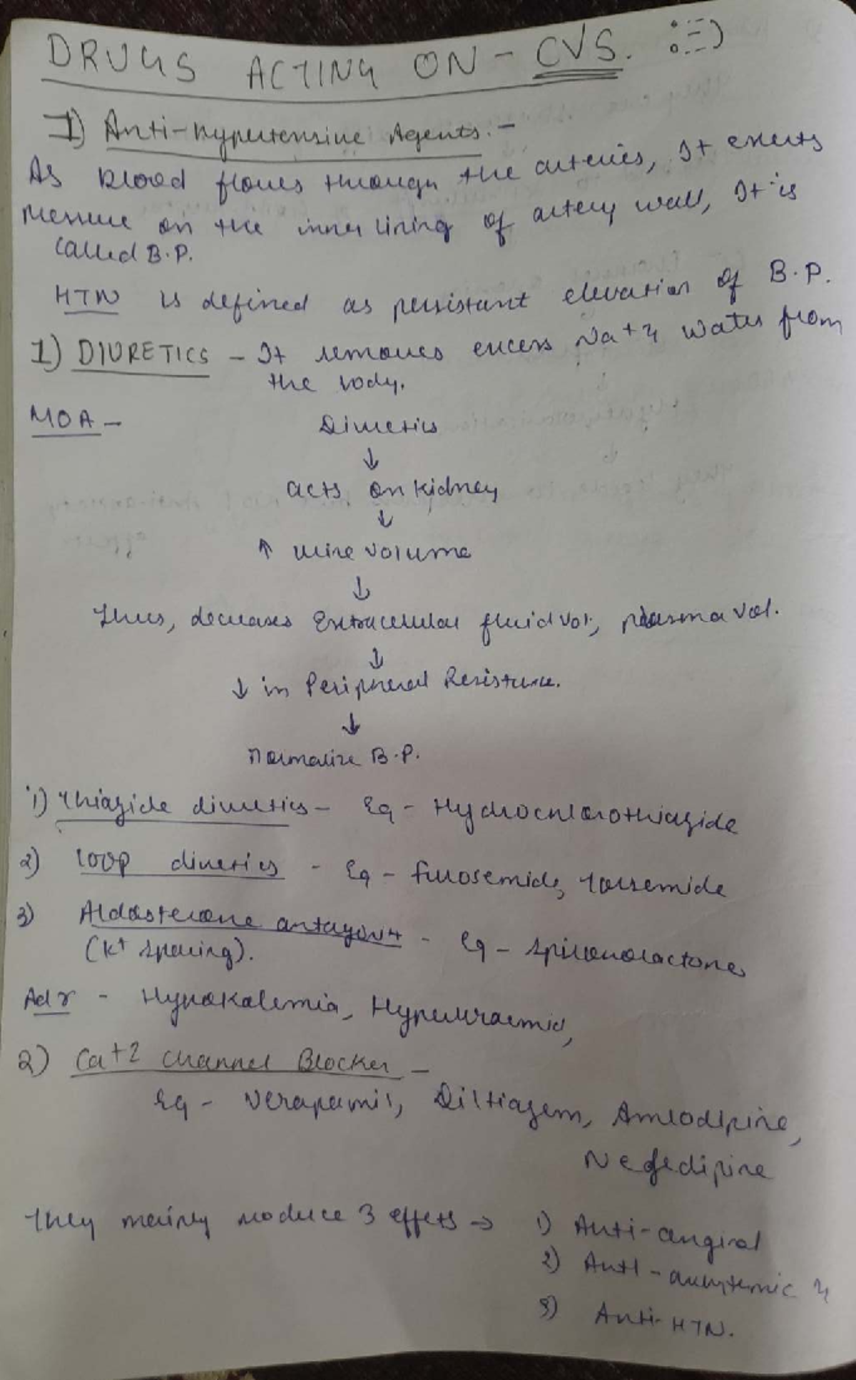 CVS Pharmacology: Drugs Acting on Cardiovascular System (CVD 101) - Studocu