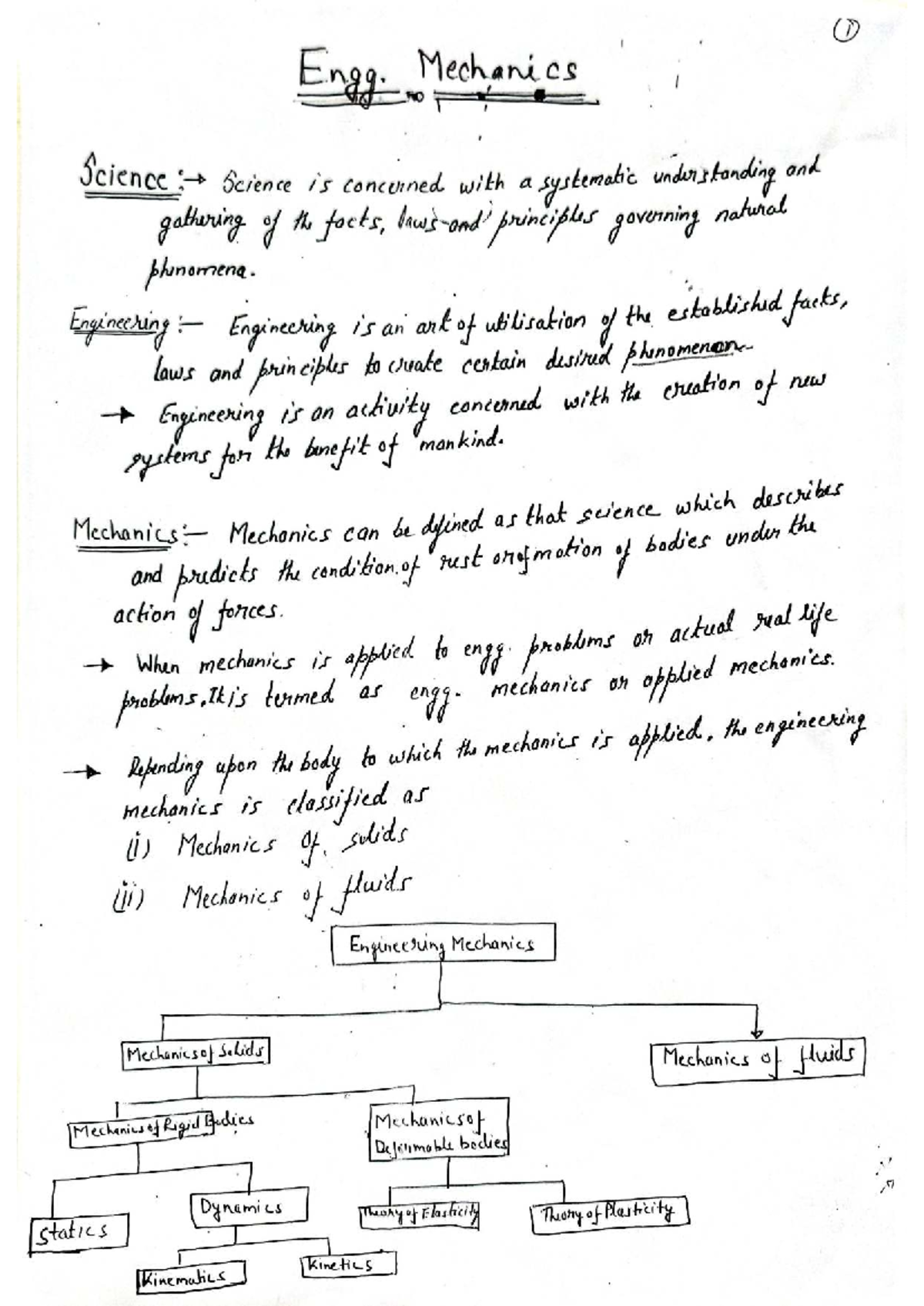 Lecture 1: Introduction to Engineering Mechanics (FME) - Studocu