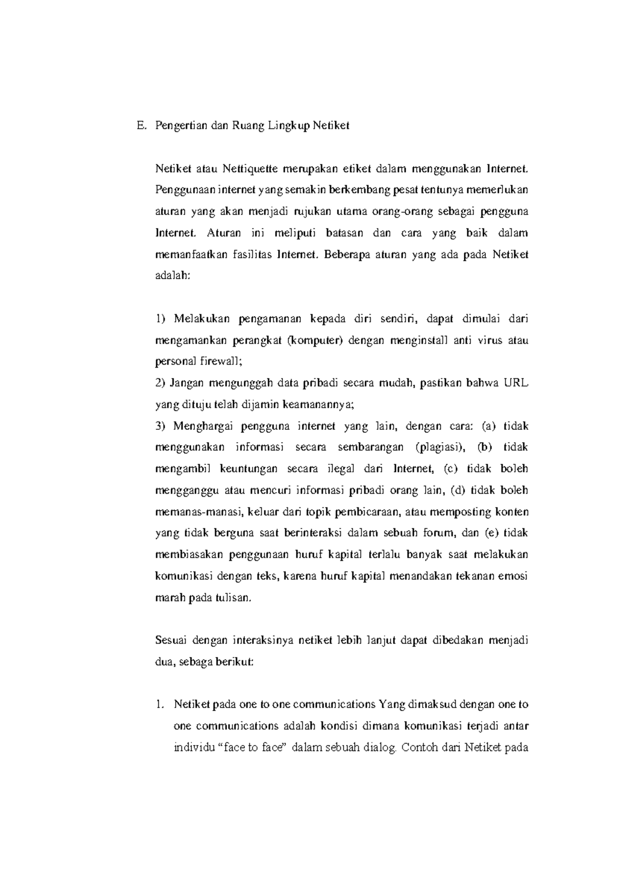 Bab 6: Netiket, Etika, dan Privasi Digital dalam Internet - Studocu