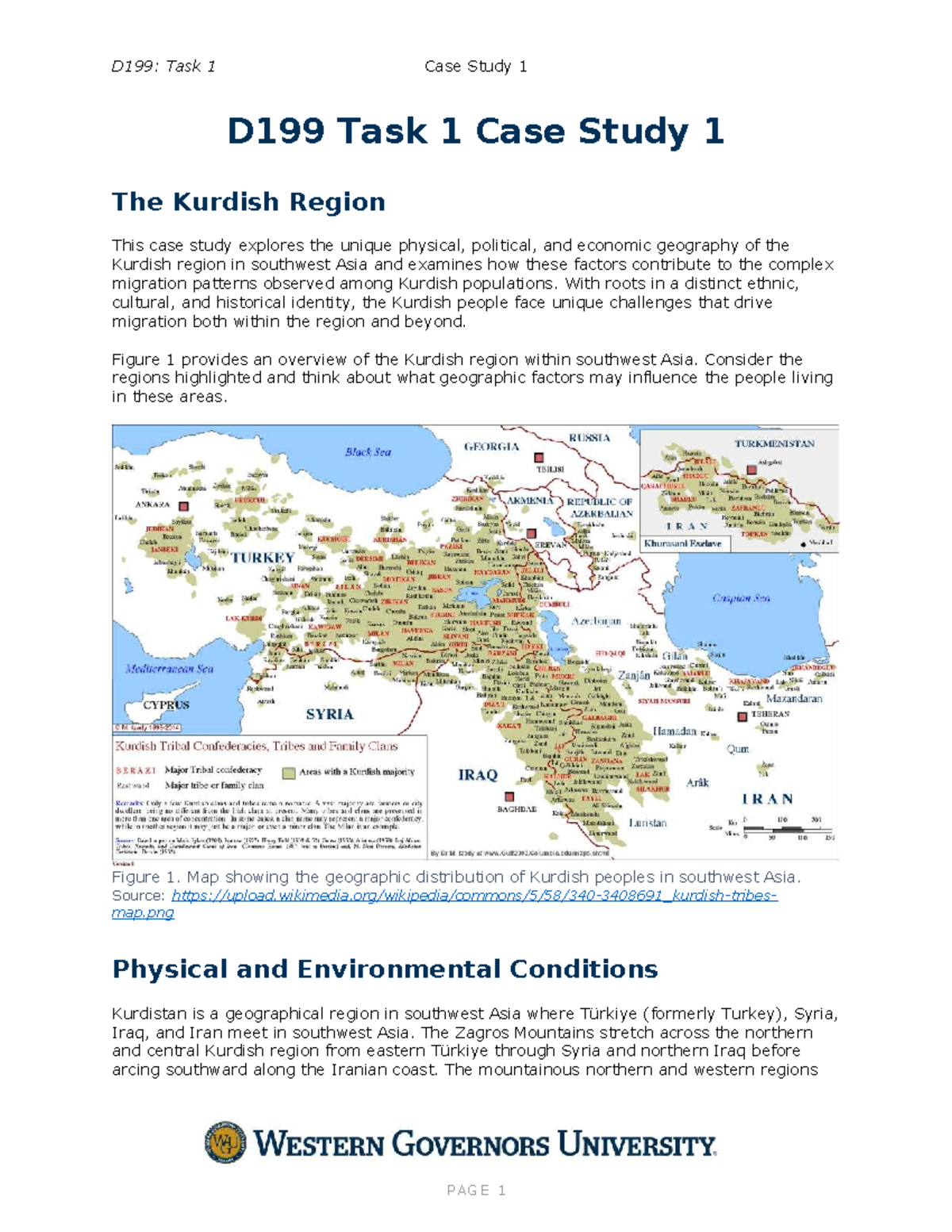 D199: Task 1 Case Study on Kurdish Region Migration Patterns - Studocu