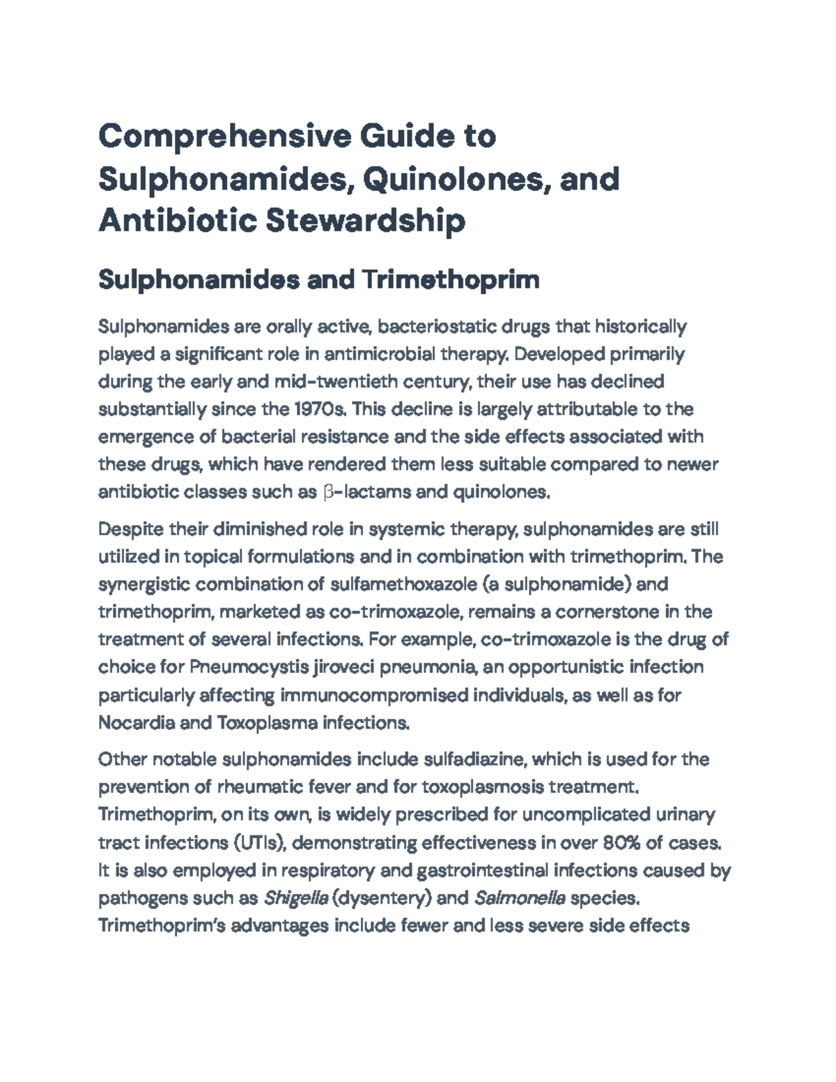 Antibiotic Stewardship and Therapeutic Guidelines: A Comprehensive ...