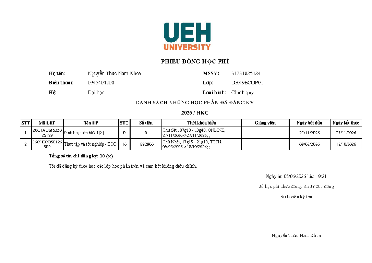 Ket Qua Dang Ky Hoc Phan 31231025124 (4) repaired - 31231025124 +Ӌ /ӟS ...