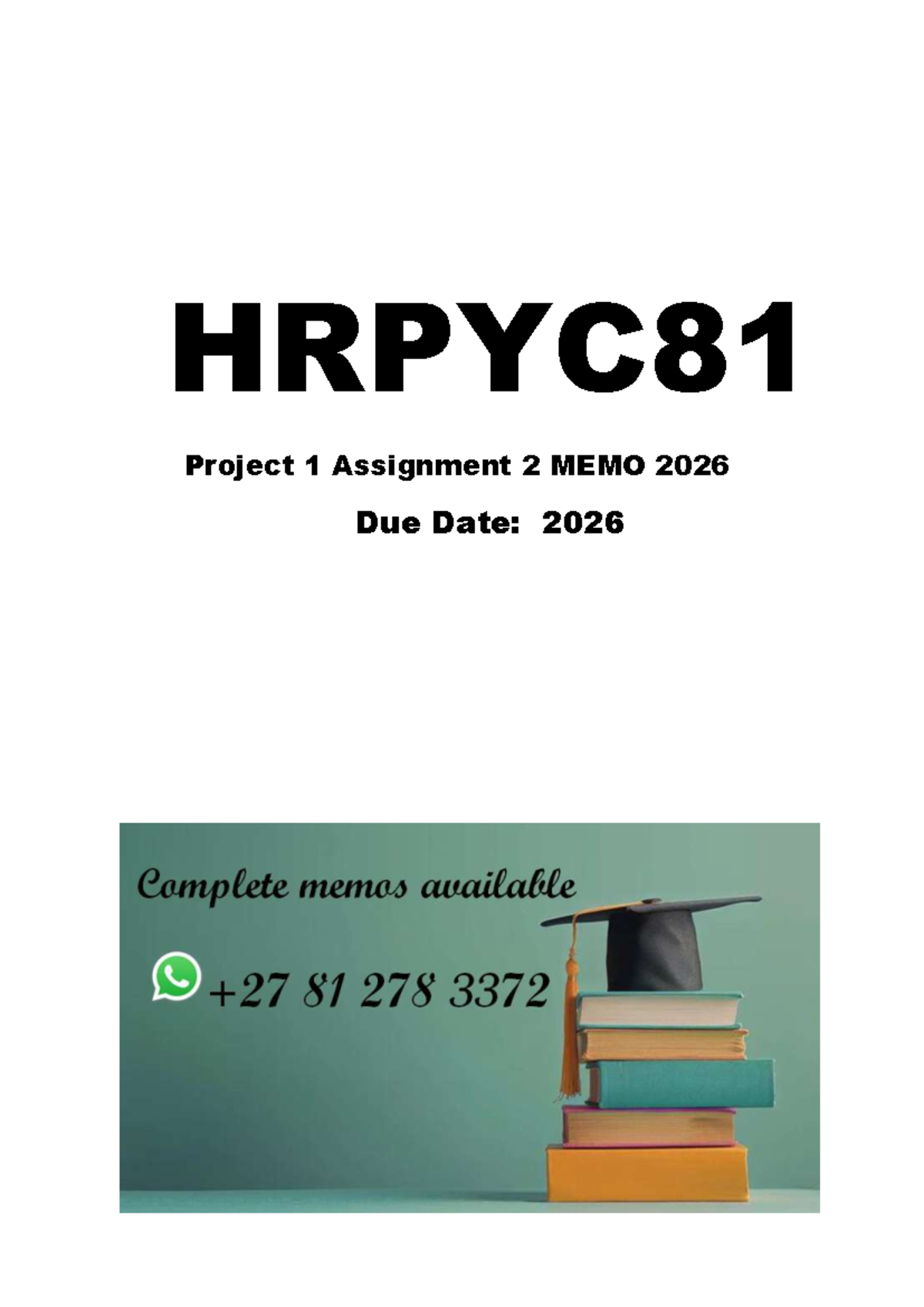 Hrpyc 81 Project 1 Assessment 2 MEMO 2026 - Exploring Mattering in ...