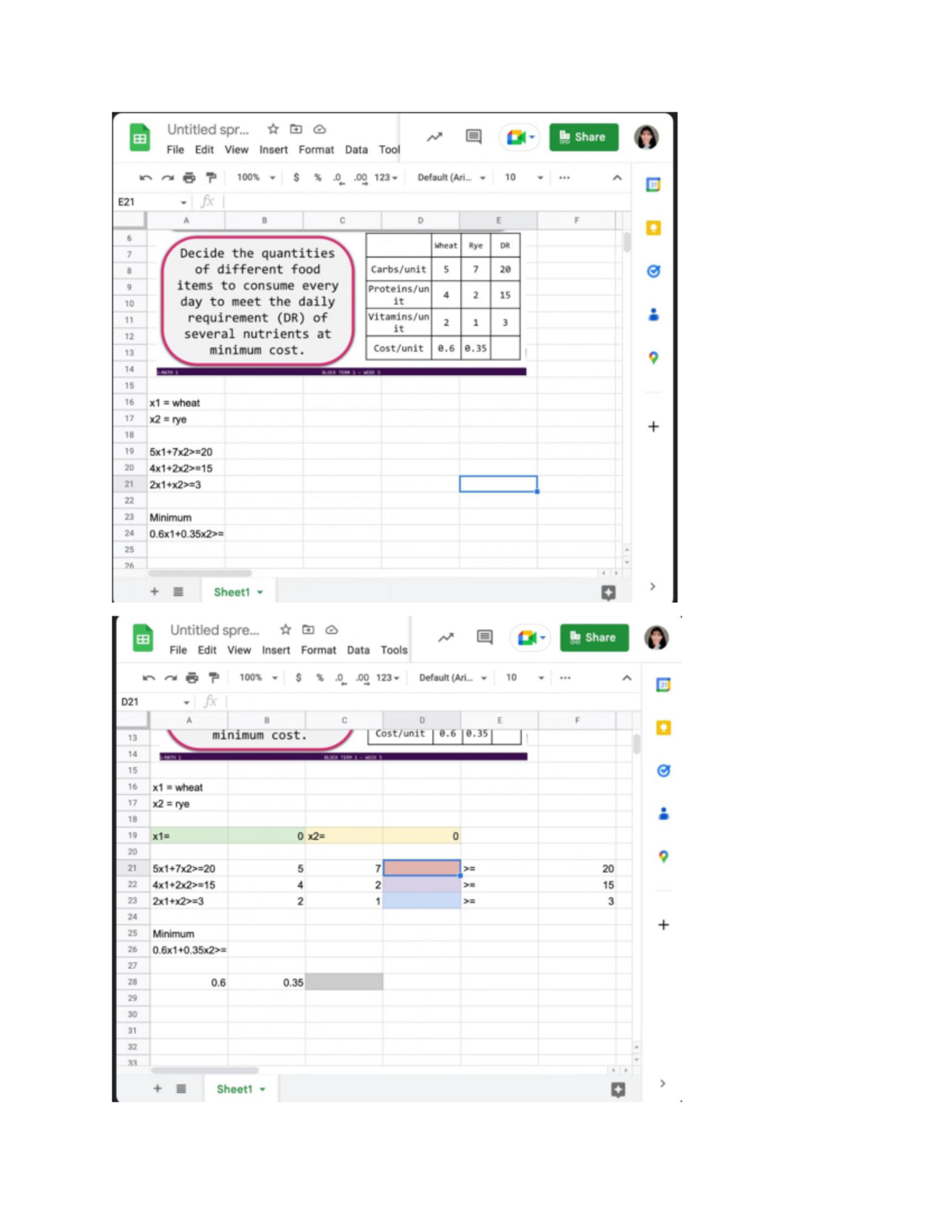 Math - shs - Untitledspr.. «~ © @ File Edit View Insert Format Data ...